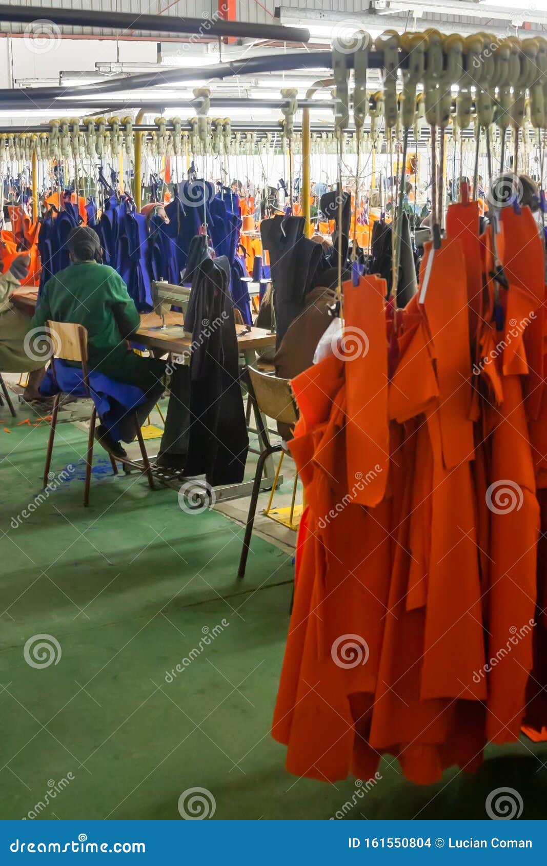 Industrial Textile Factory Interior Stock Photo - Image of manufacture ...