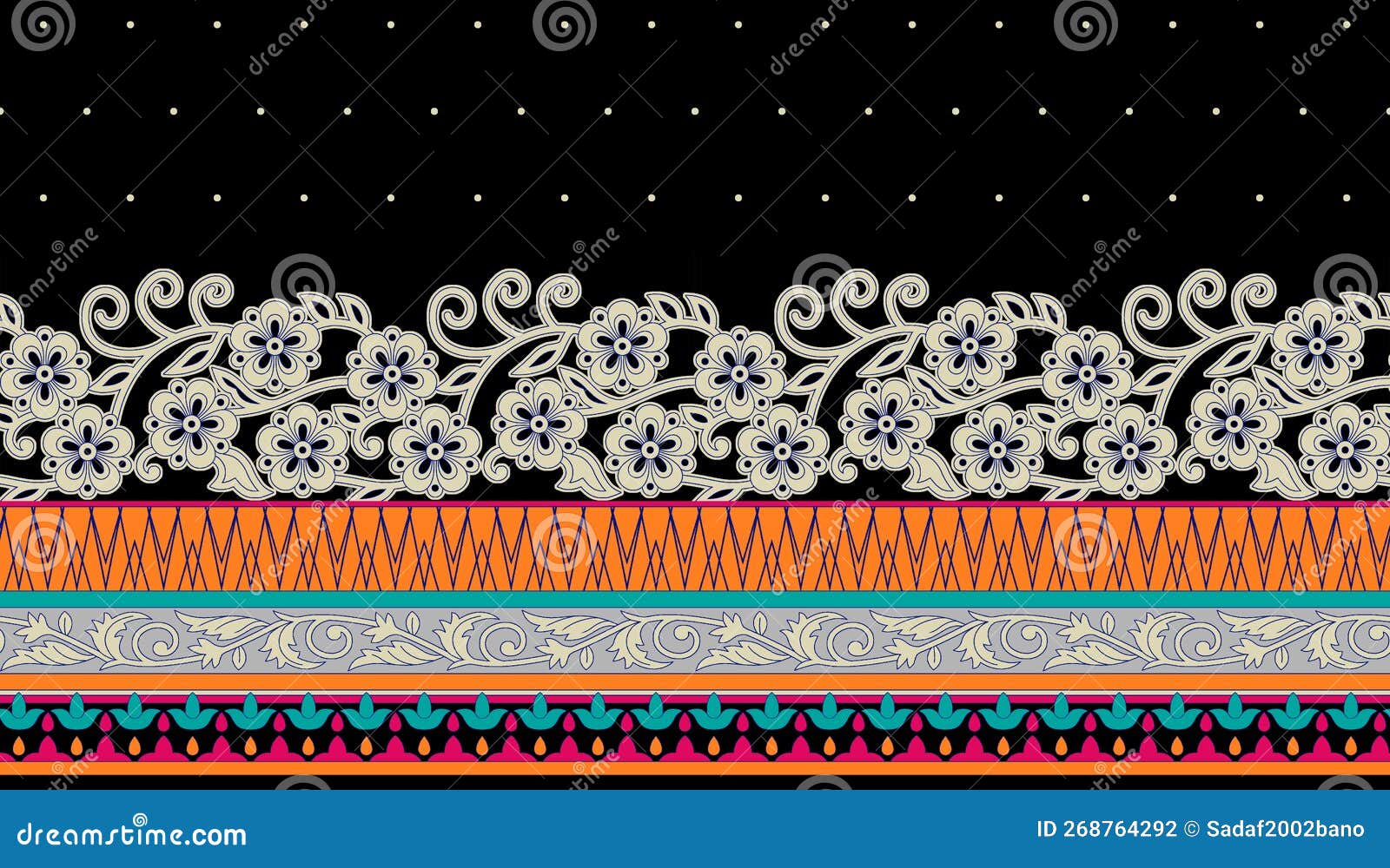 Paisley-Muster.Digital Textile Design Motif Gold Colorful Stock ...