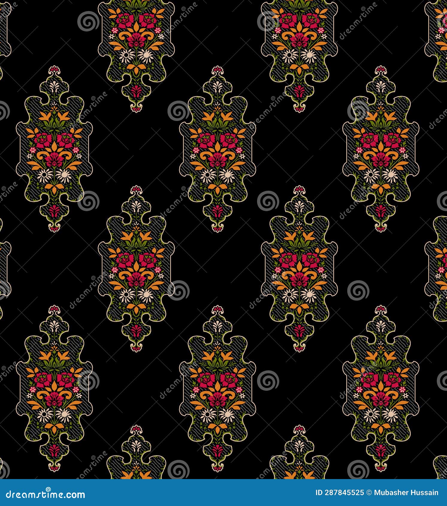 Textile Flowers Self Repeating Pattern and Digital Pattern Beautiful ...