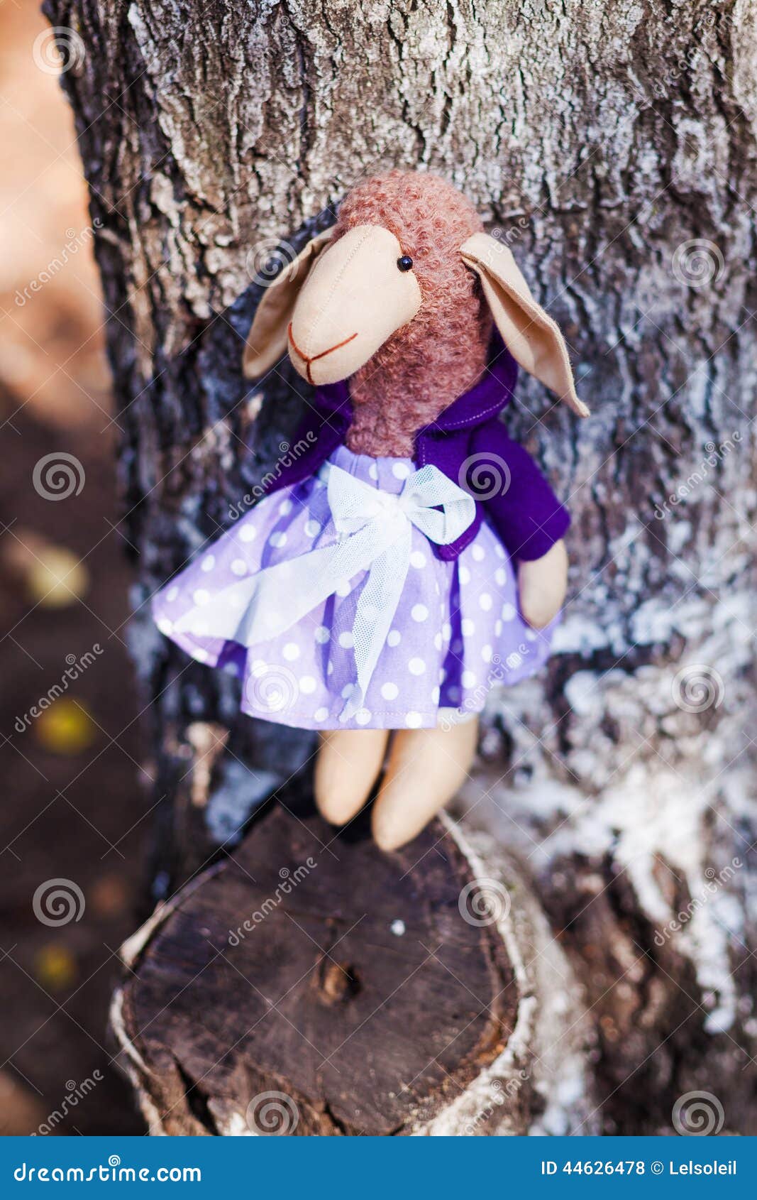 Textile Handmade Sheep in Dress Stock Photo - Image of polka, gift ...