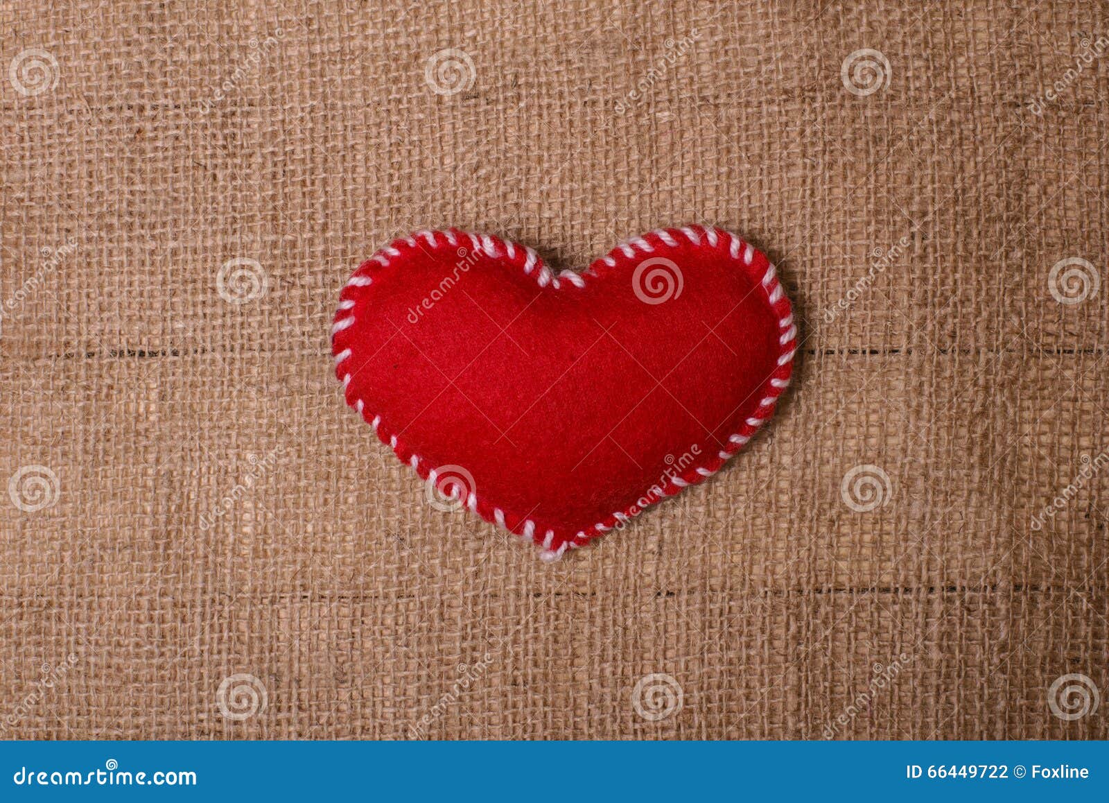 Textile Heart on Fabric Texture of Burlap Stock Photo - Image of canvas ...