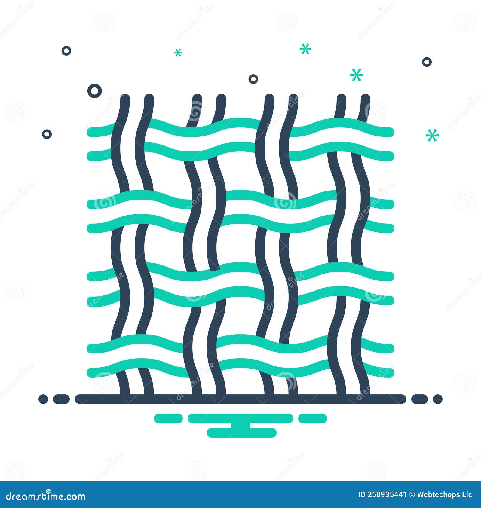 Mix Icon for Textile, Weav and Yarn Stock Vector - Illustration of ...