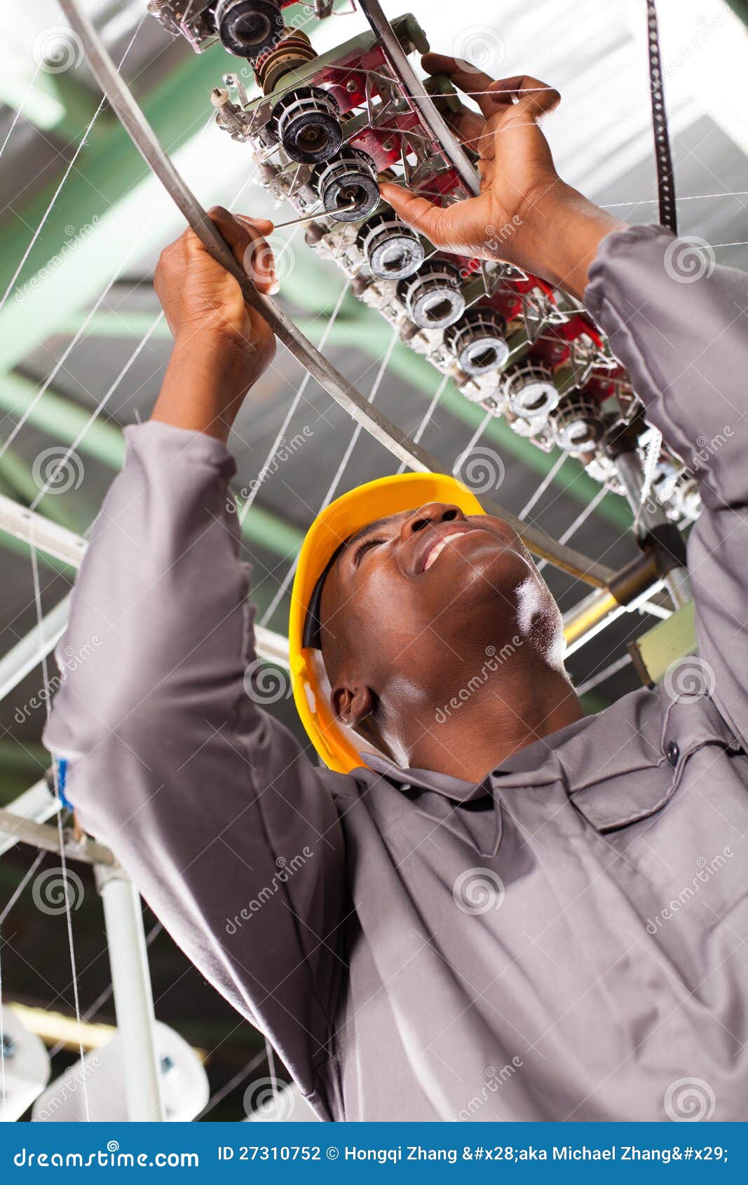 Textile Industrial Technician Stock Photo - Image of bobbins ...