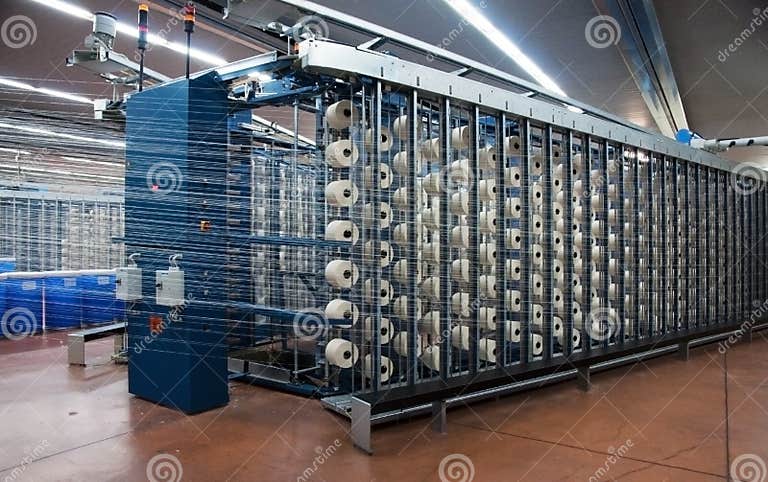 Textile Industry (denim) - Weaving Stock Image - Image of clothing ...