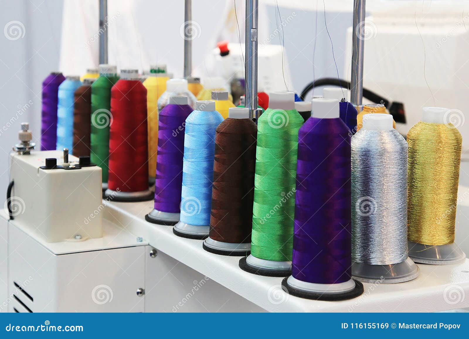 Bobbins with thread stock image. Image of manufacture - 116155169