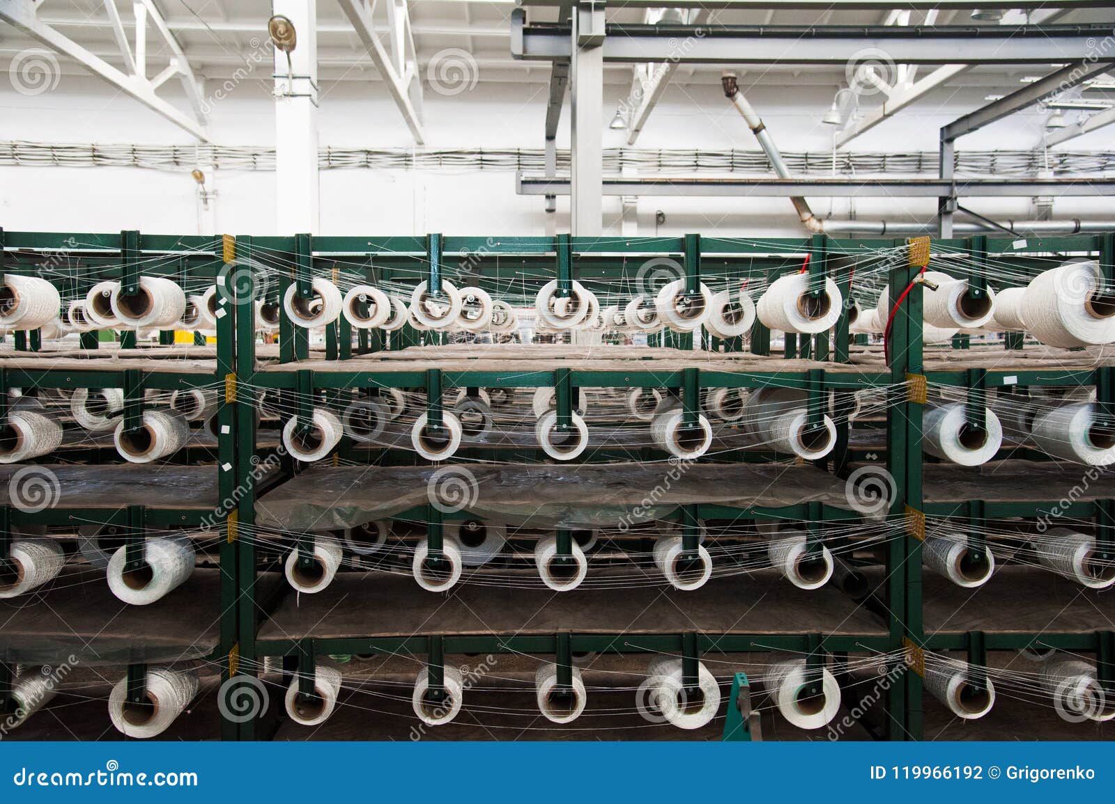 Yarn Thread Running in the Machine Stock Photo - Image of yarn, loom ...