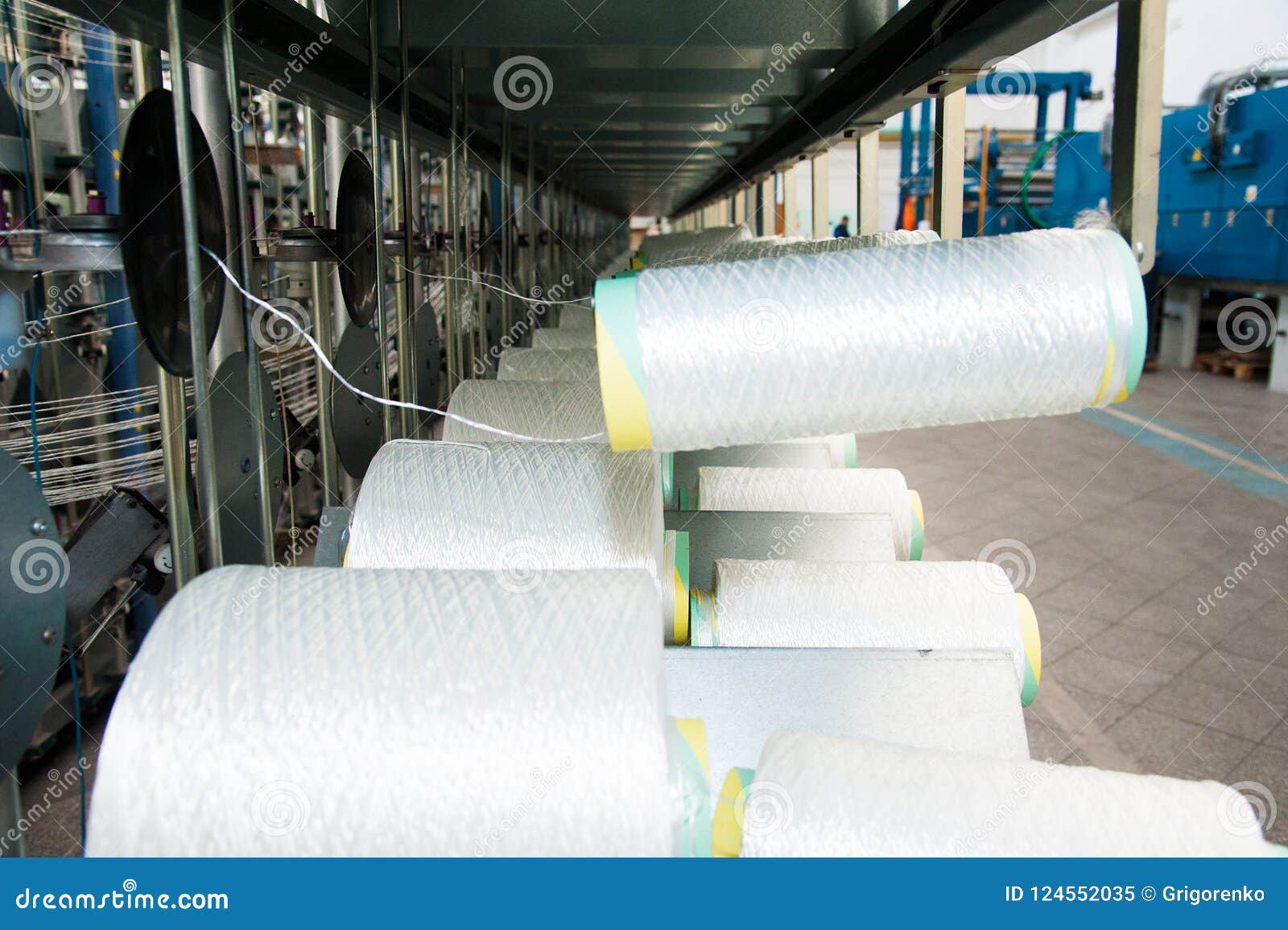Yarn Thread Running in the Machine Stock Image - Image of production ...