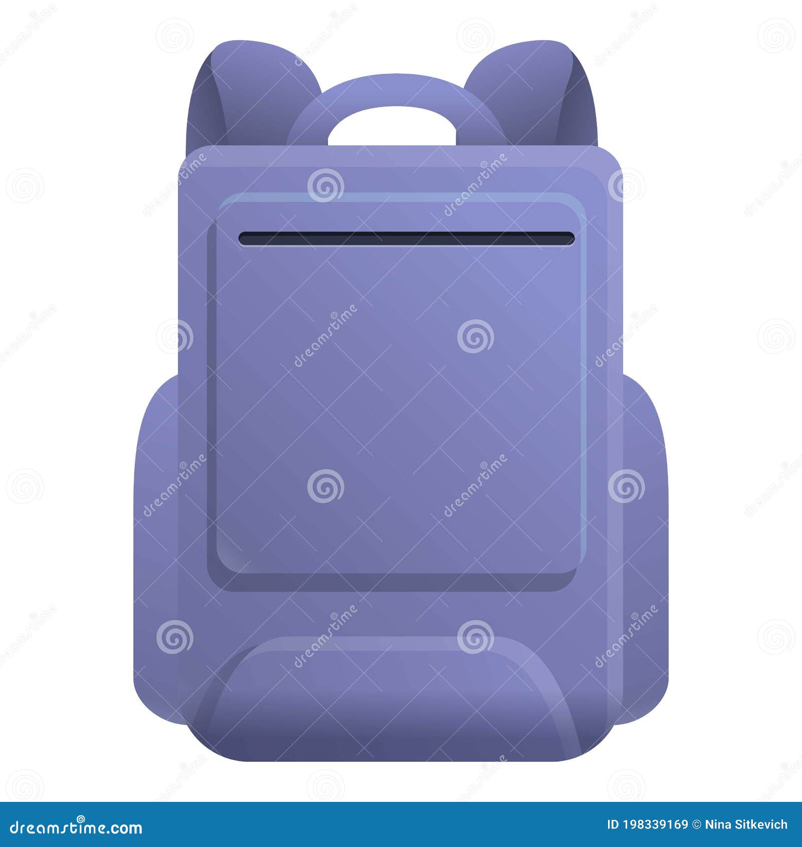 Textile Laptop Backpack Icon, Cartoon Style Stock Vector - Illustration ...
