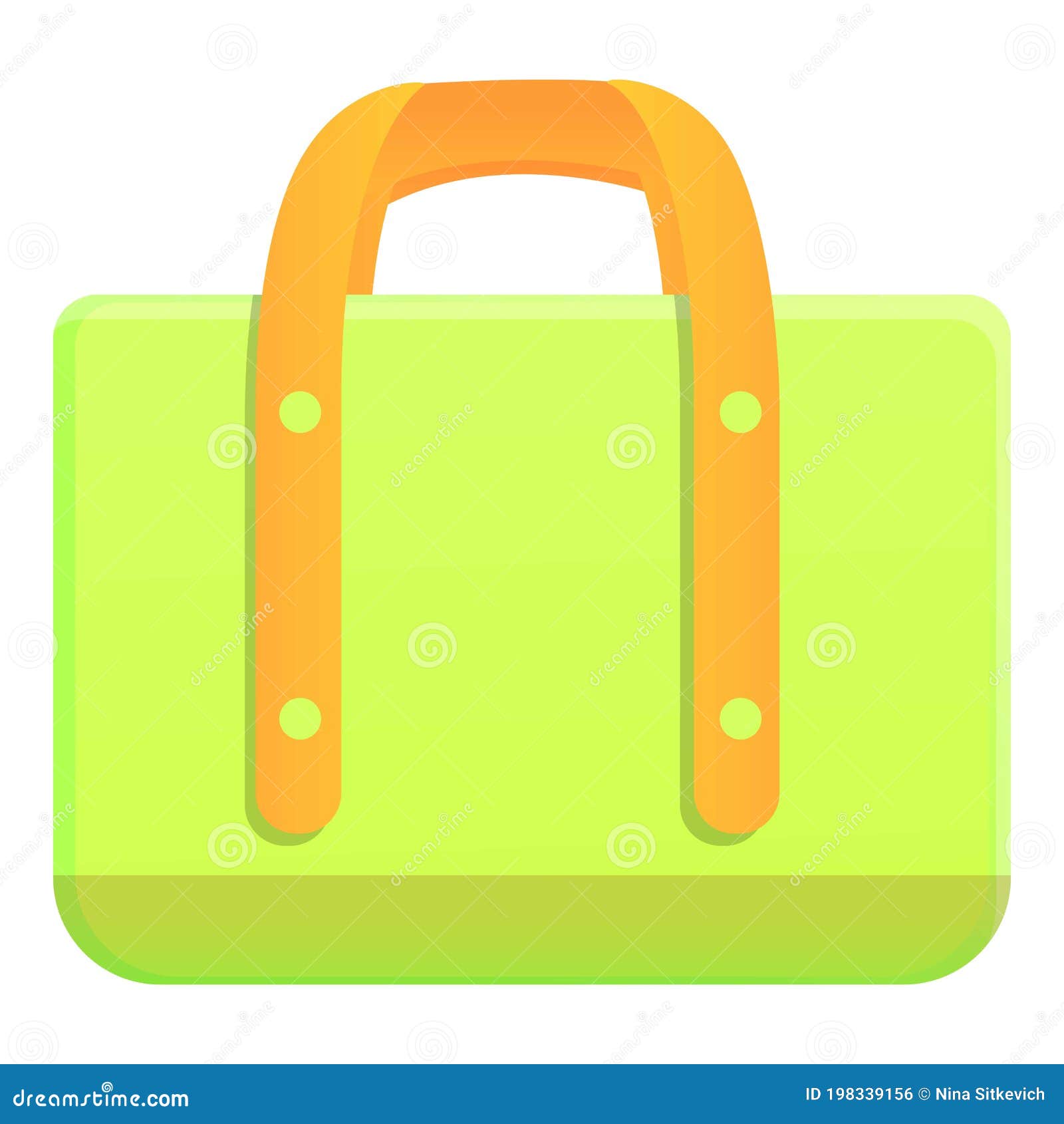 Textile Laptop Bag Icon, Cartoon Style Stock Vector - Illustration of ...
