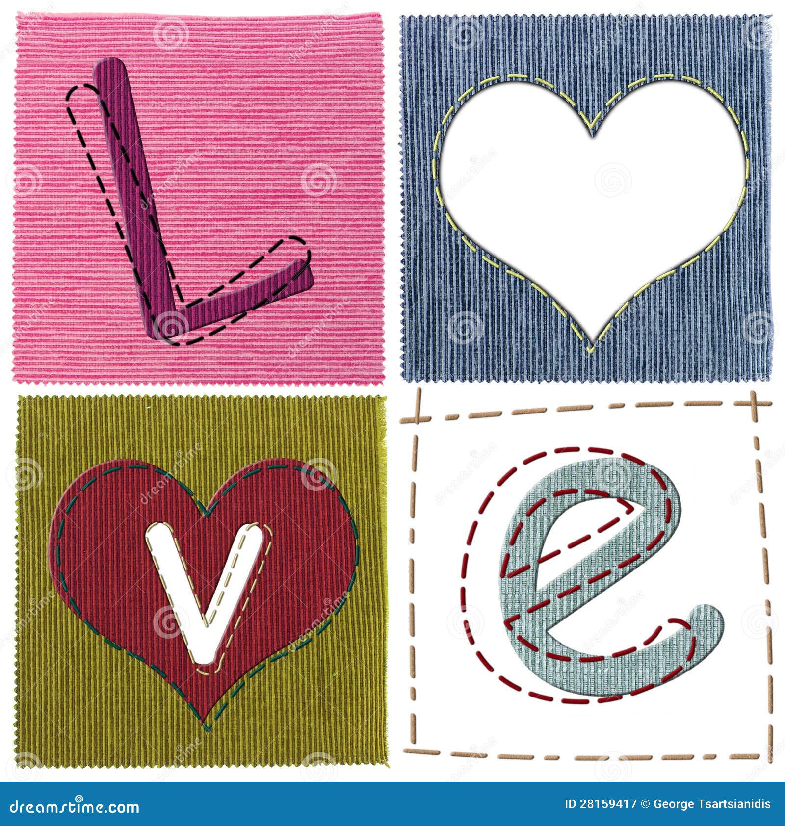 Textile love letters stock image. Image of frame, february - 28159417