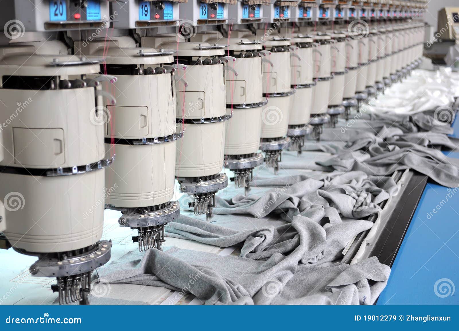 Textile machine stock image. Image of late, material - 19012279
