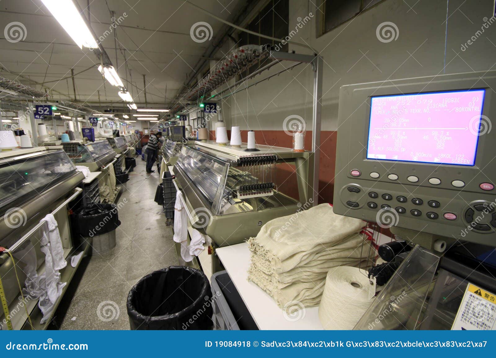 Textile Machine stock photo. Image of coil, manufacture - 19084918