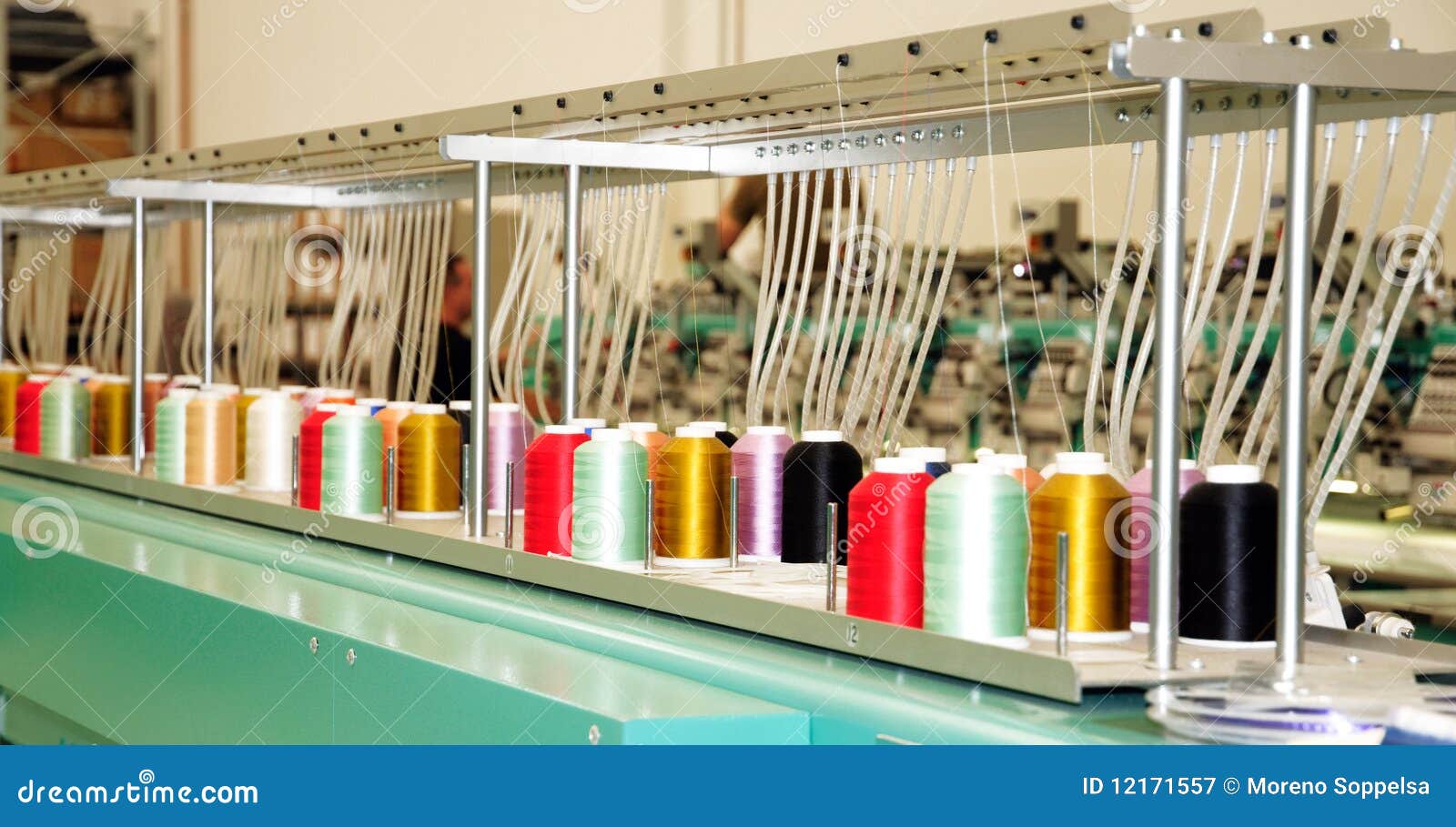 Textile : Machine Industrielle De Broderie Image stock - Image du ...