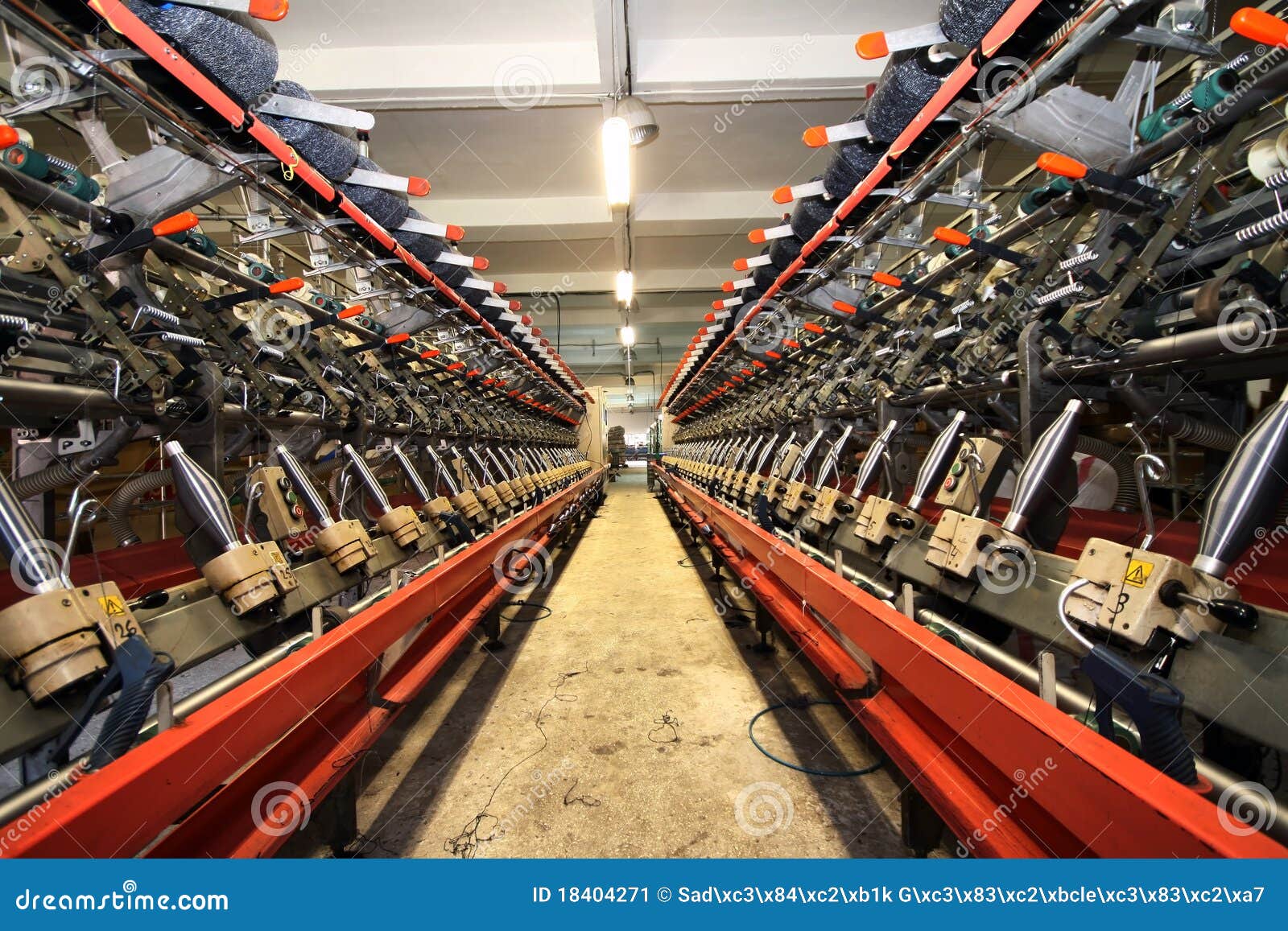 Textile Machinery stock image. Image of cotton, white - 18404271