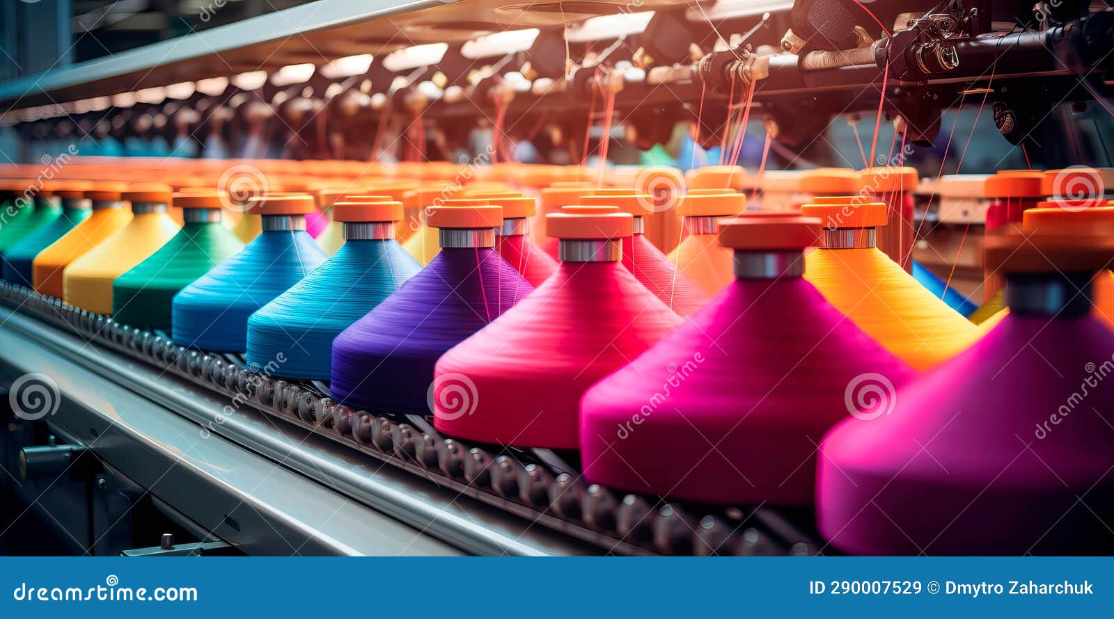 Textile Machinery Weaving and Dyeing Fabrics. Generative AI Stock ...