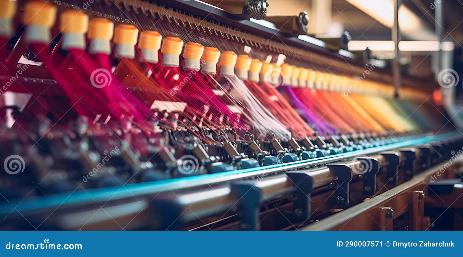 Textile Machinery Weaving and Dyeing Fabrics. Generative AI Stock ...