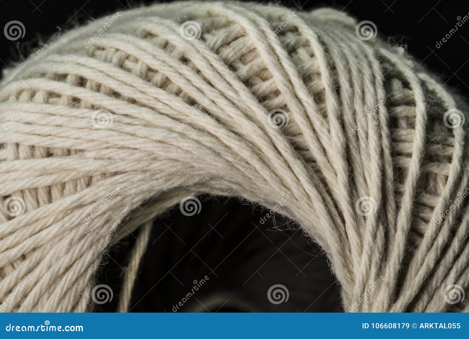 White Cotton Thread Ball Macro Close Up Stock Image - Image of pattern ...