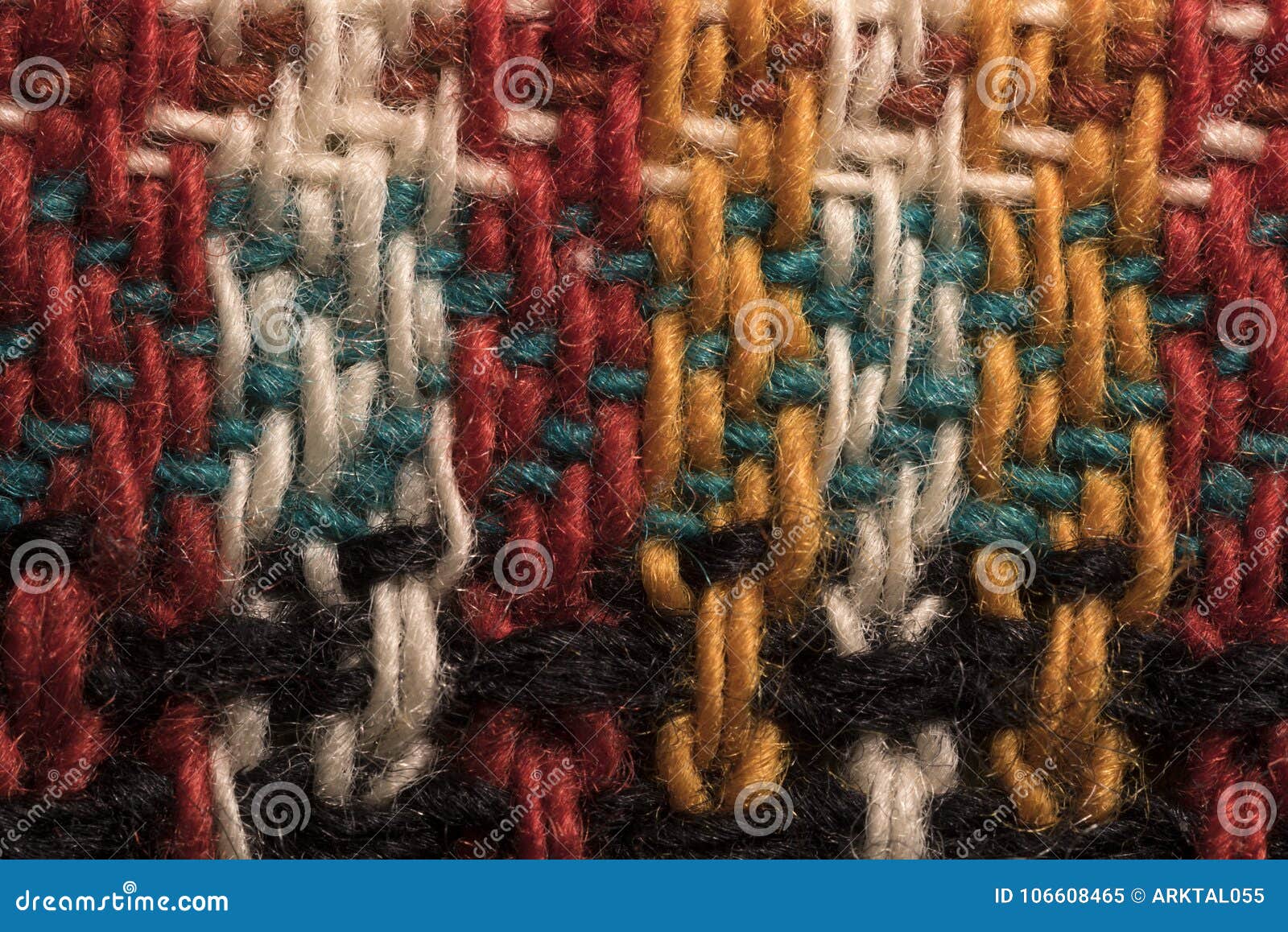 Various Colored Wool Threads Tissue Pattern Macro Closeup Stock Image ...