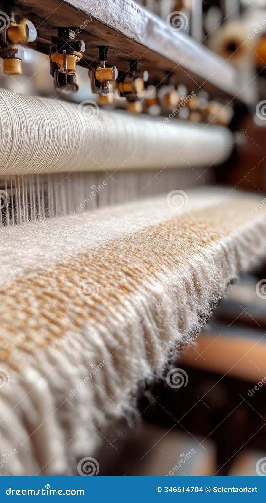 Textile Mill Linear Icons Set. Fabric, Weaving, Spinning, Dyeing, Loom ...