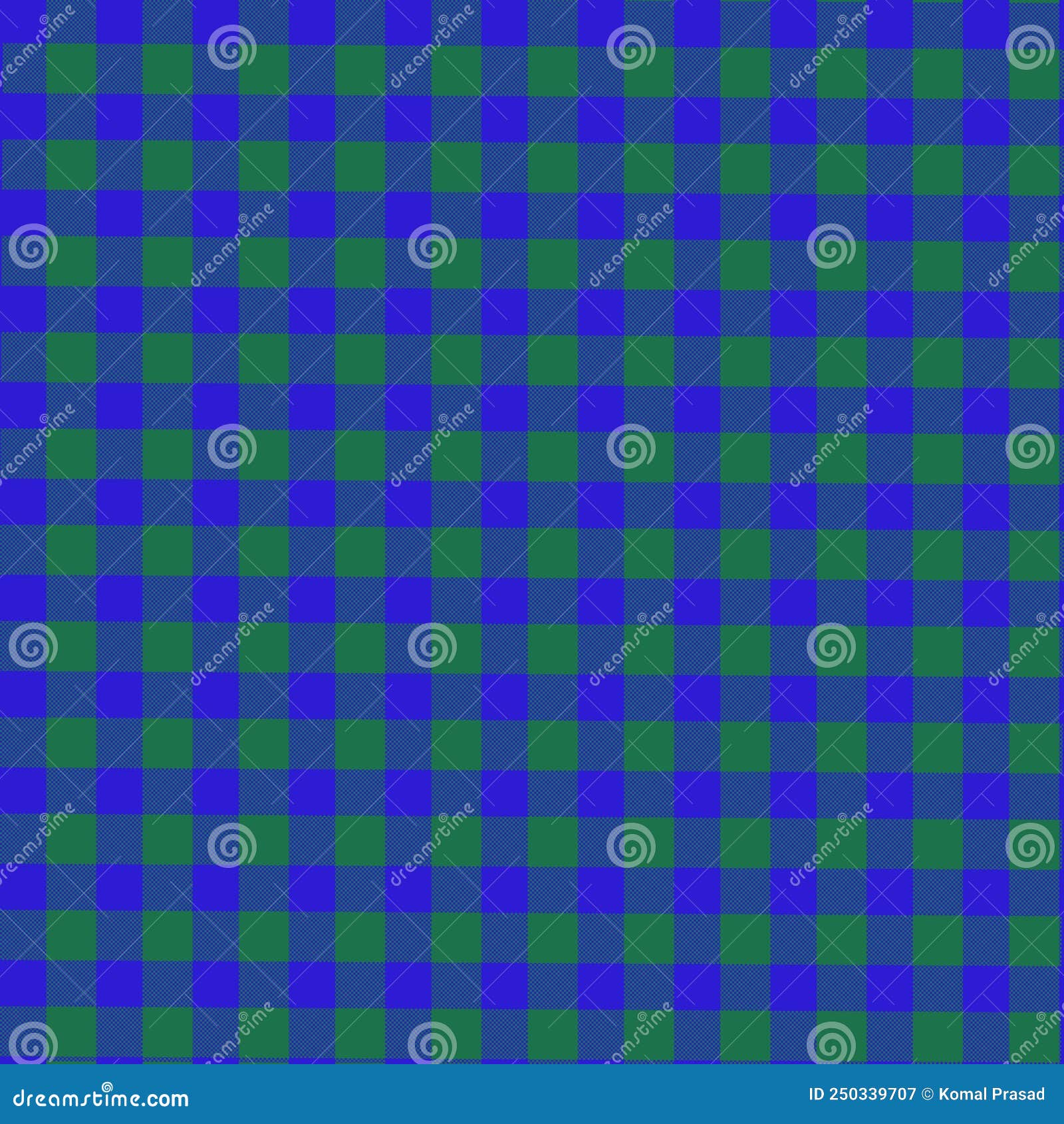 Textile Pattern for Blue and Green Square Cloths Stock Illustration ...