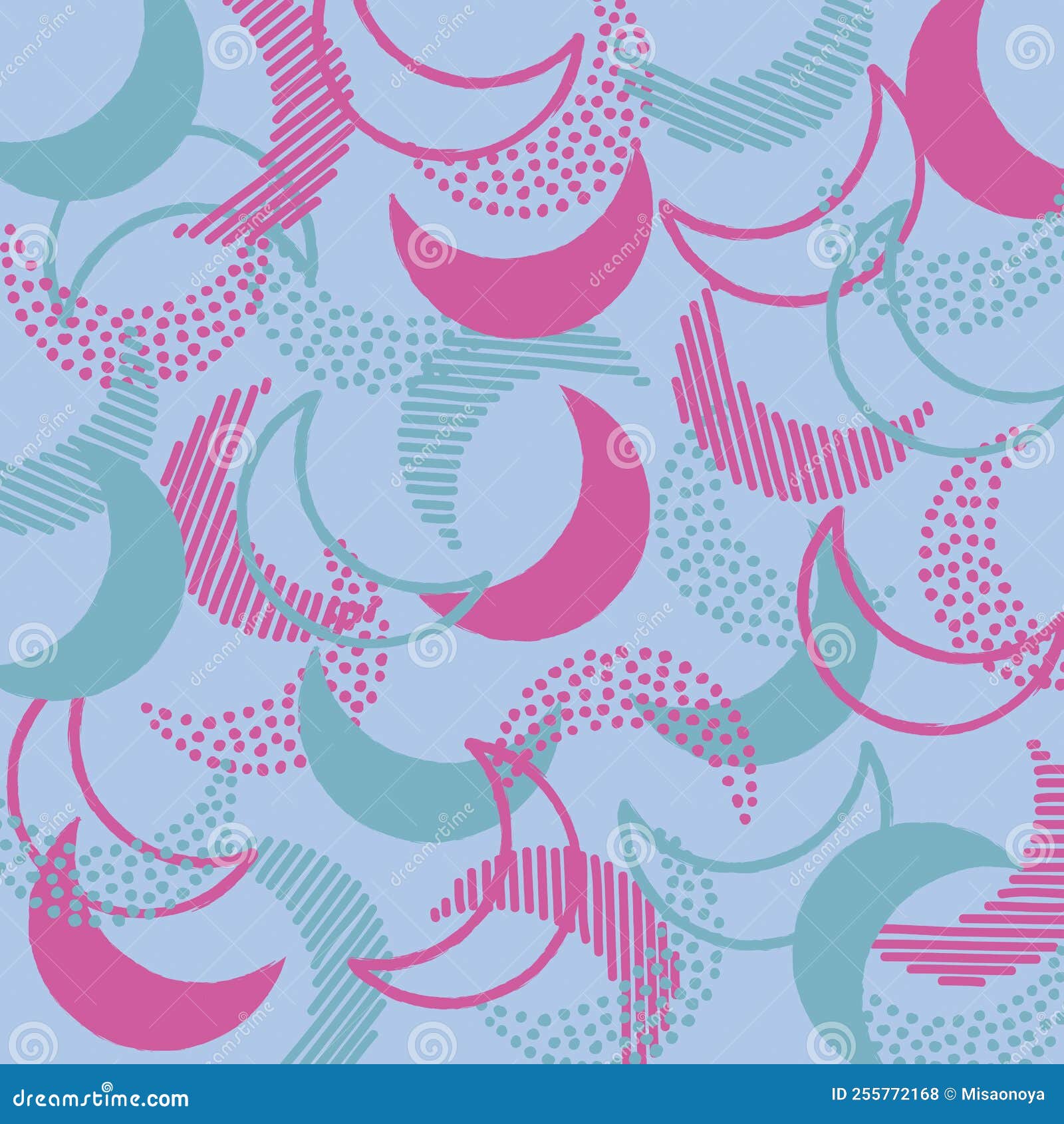 Background of Crescent Moon Illustration Pattern Stock Vector ...