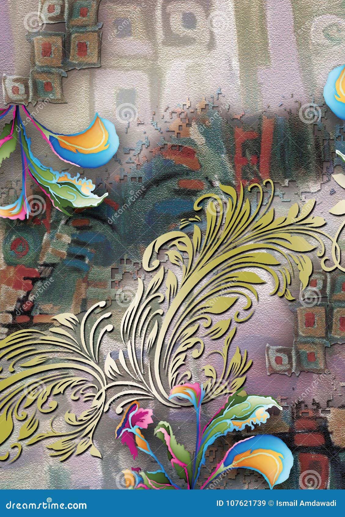 Beautiful Colorful Digital Design Stock Illustration - Illustration of ...