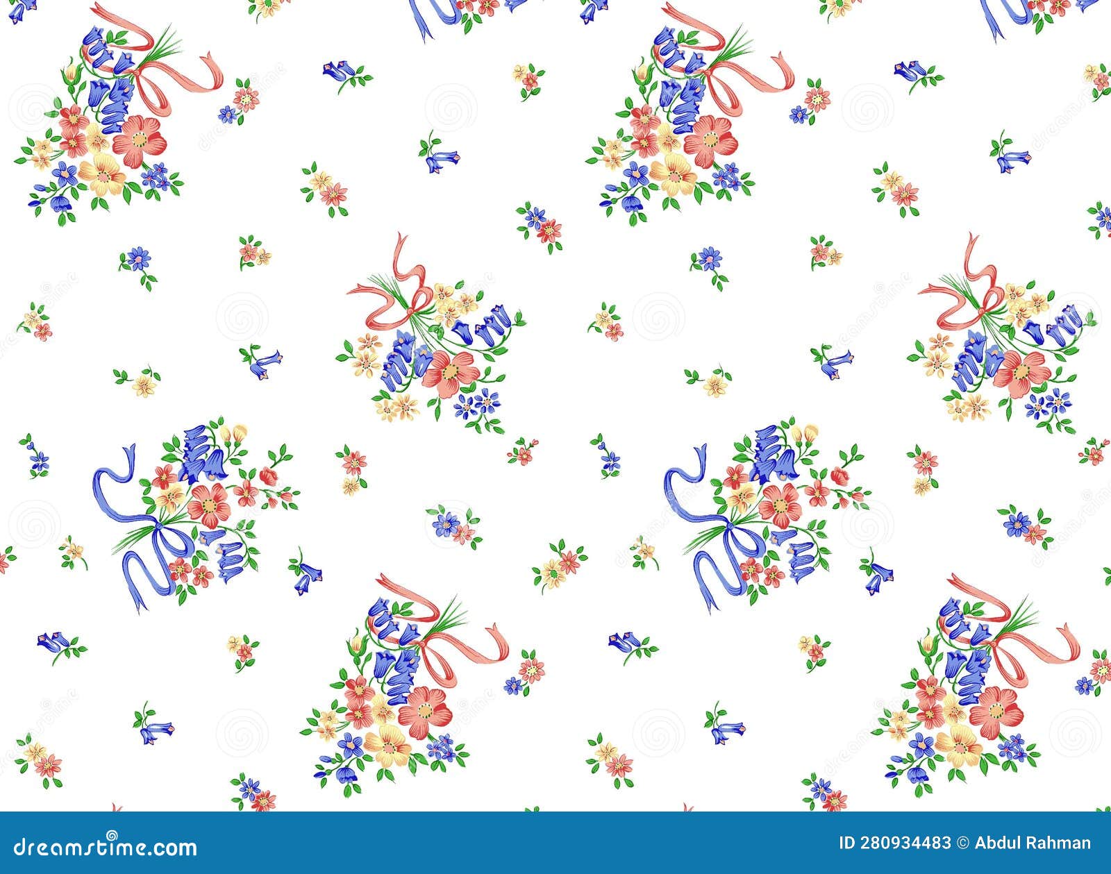 Textile Print Design Bedsheet Collection Stock Illustration ...