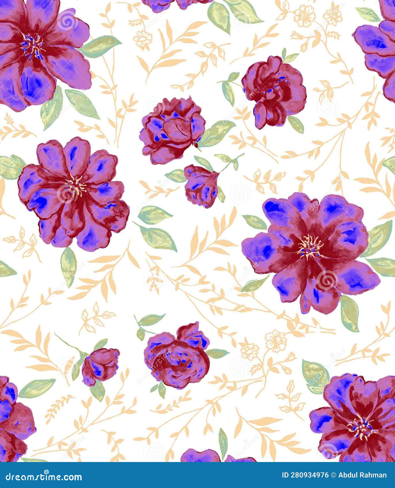 Textile Print Design Bedsheet Collection Stock Illustration ...