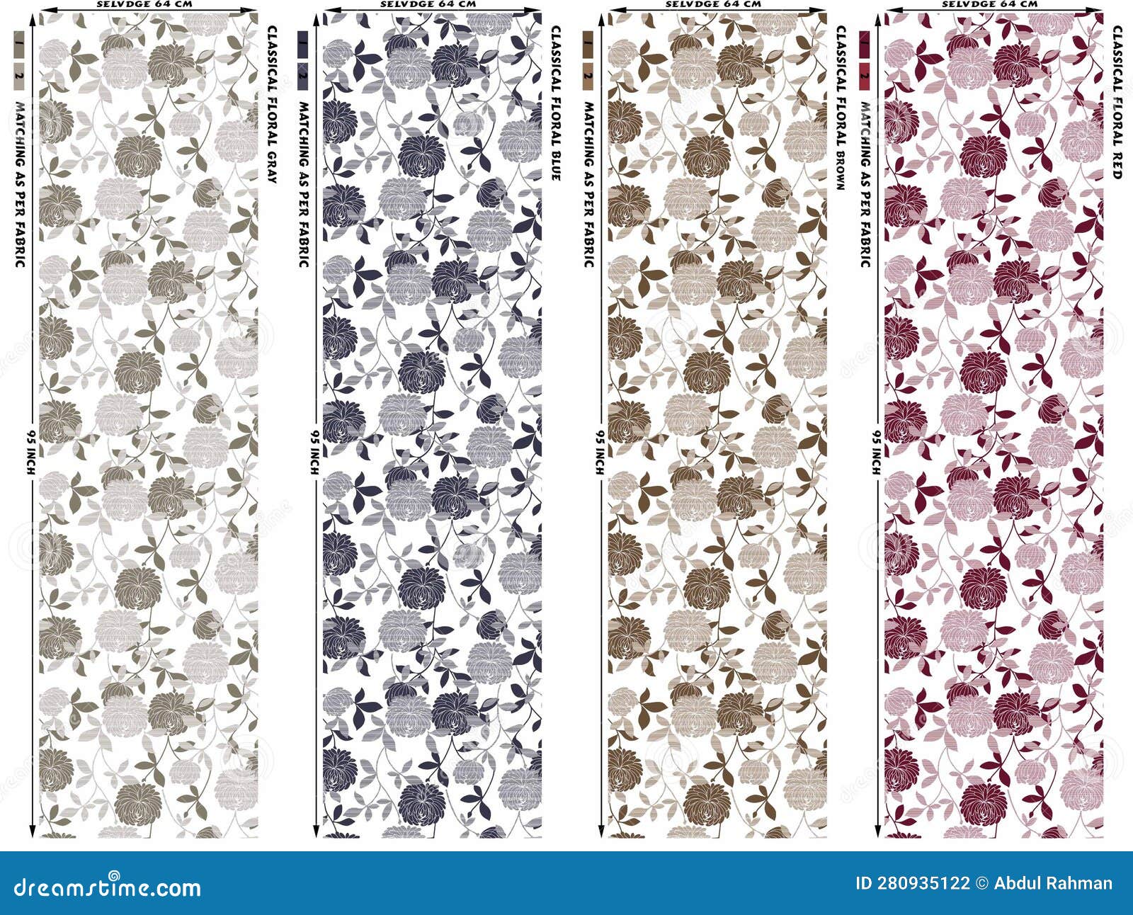 Textile Print Design Bedsheet Collection Stock Illustration ...