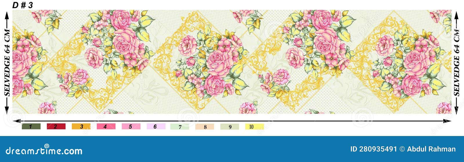 Textile Print Design Bedsheet Collection Stock Illustration ...