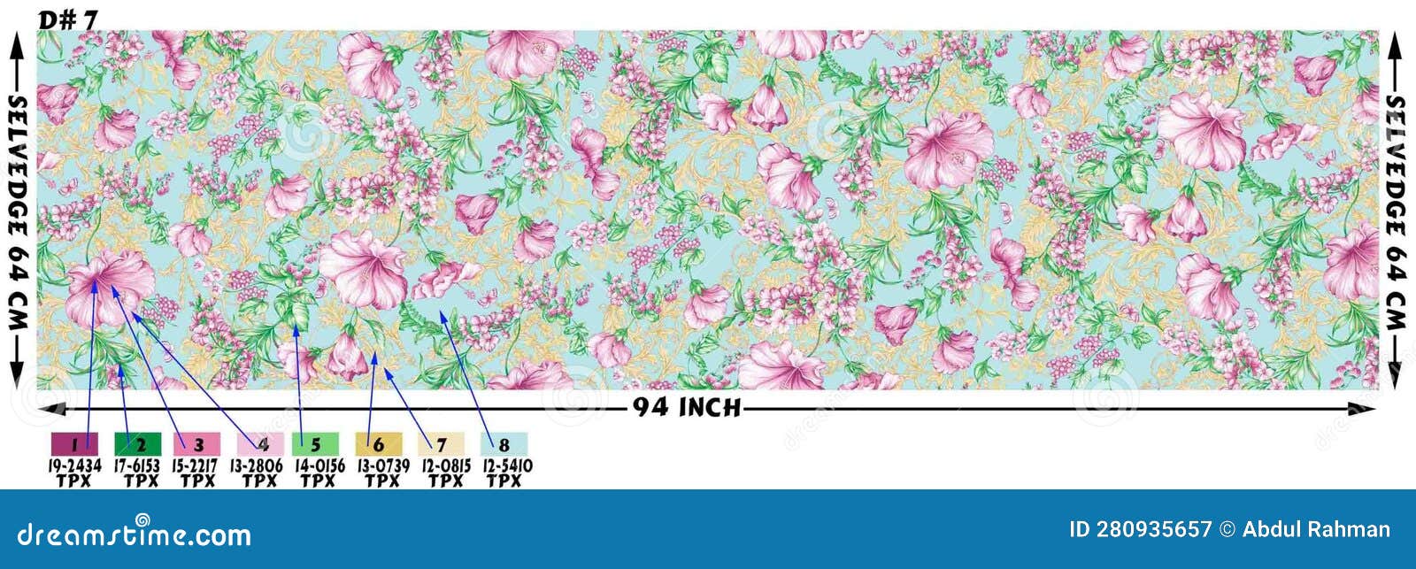 Textile Print Design Bedsheet Collection Stock Illustration ...