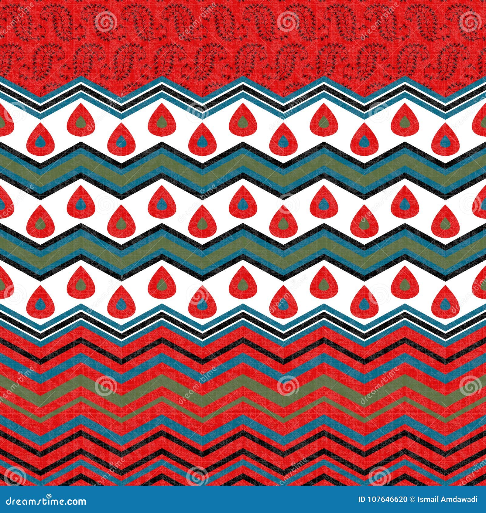 Seamless Pattern Border Design Stock Illustration - Illustration of ...