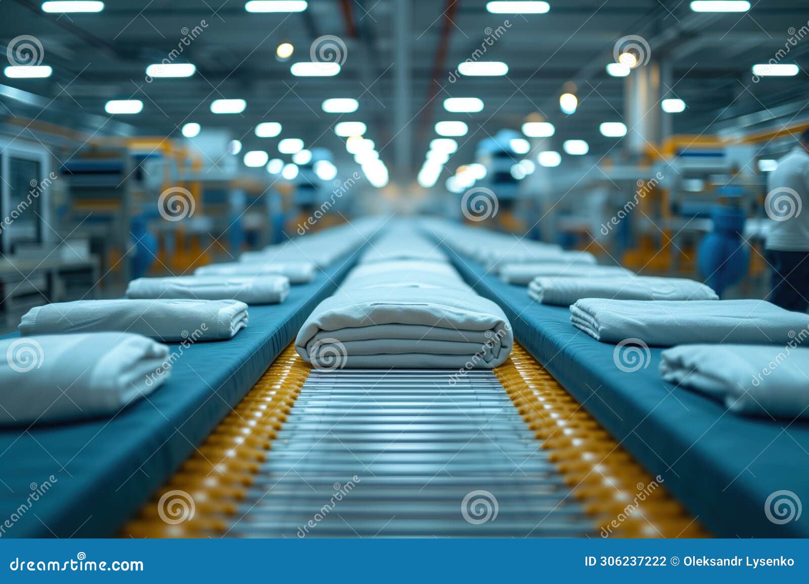 Textile Production Factory Interior Stock Illustration - Illustration ...