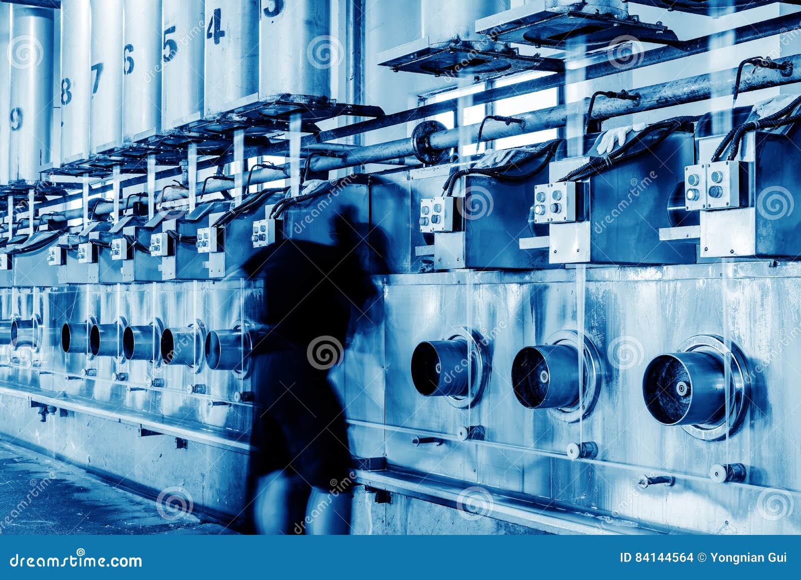 Textile Production Line Machinery and Equipment Stock Photo - Image of ...