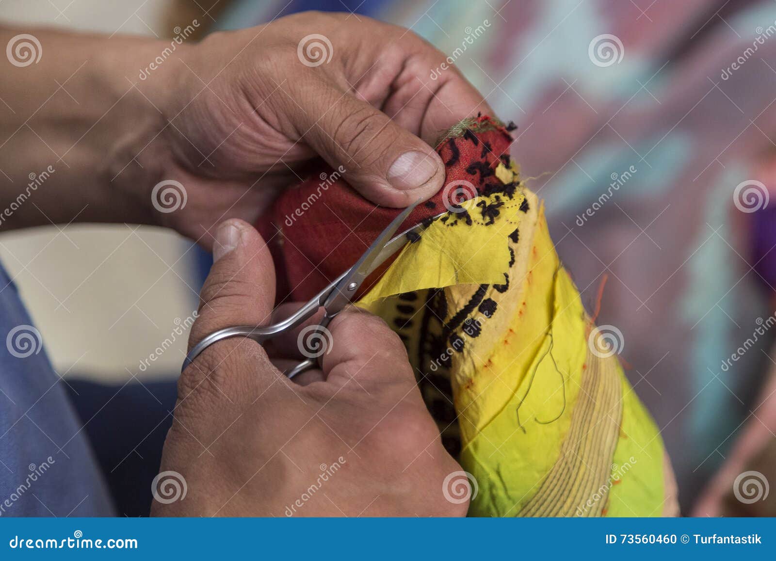Textile Restoration in Bukhara, Uzbekistan Stock Photo - Image of ...