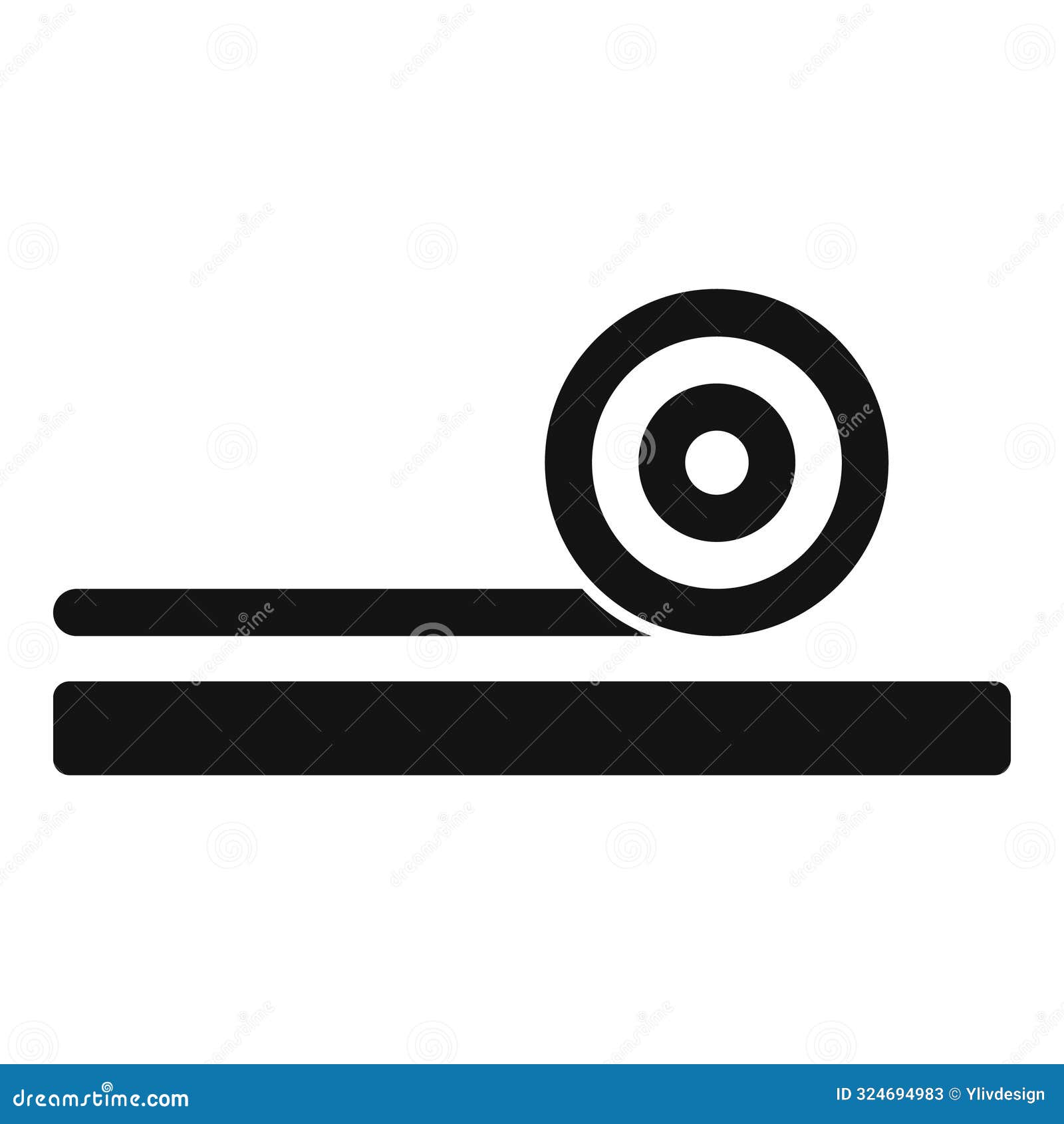 Textile Roll Icon Representing Fabric Production Process Stock ...
