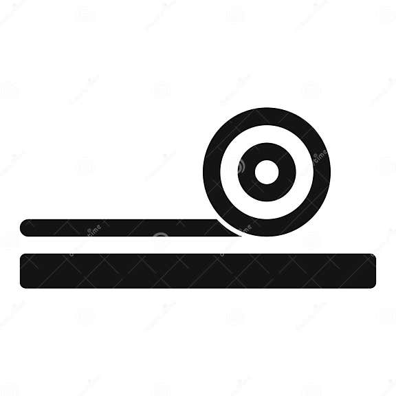 Textile Roll Icon Representing Fabric Production Process Stock ...