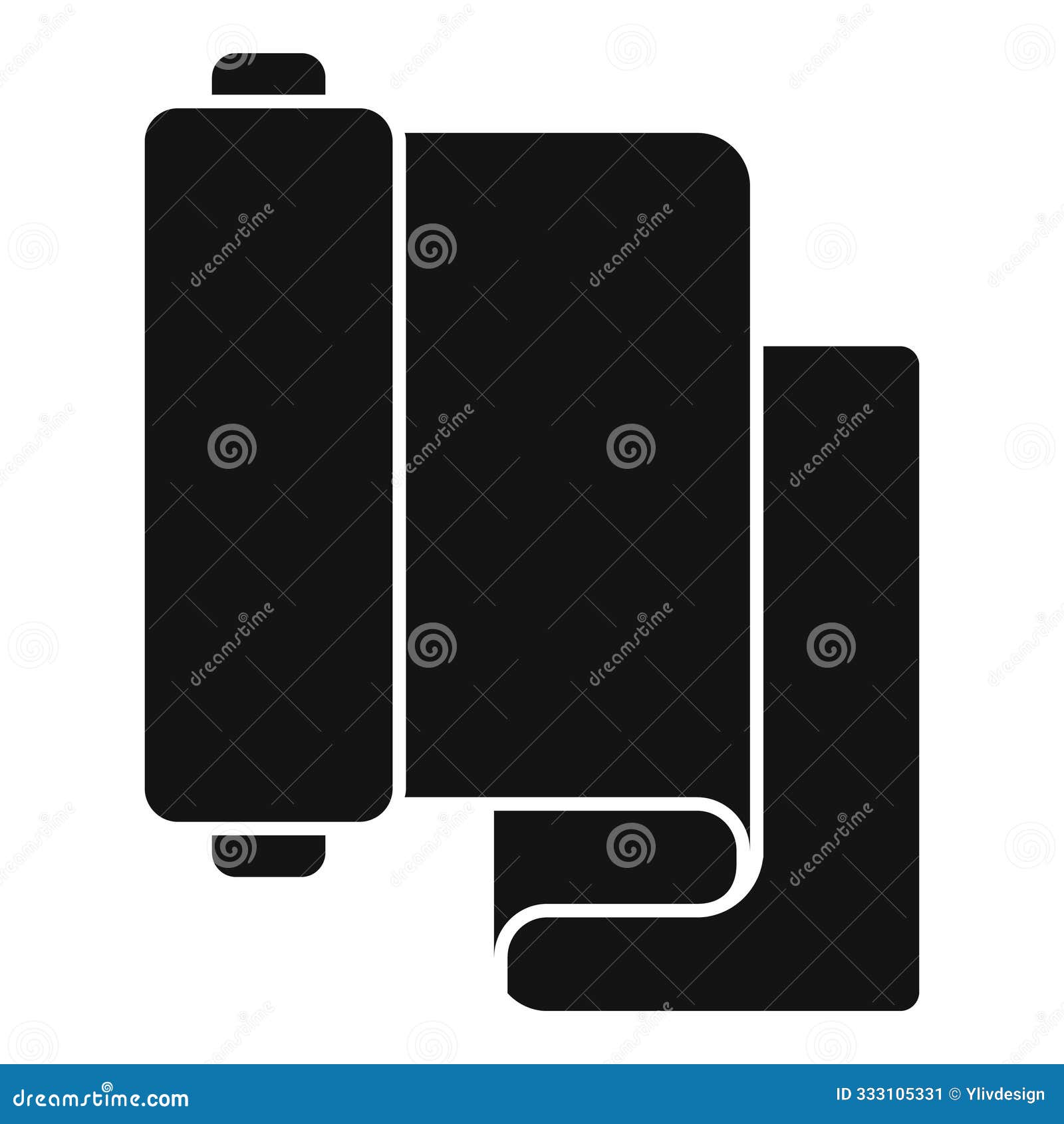 Textile Roll Icon Representing Fabric Production Process Stock ...