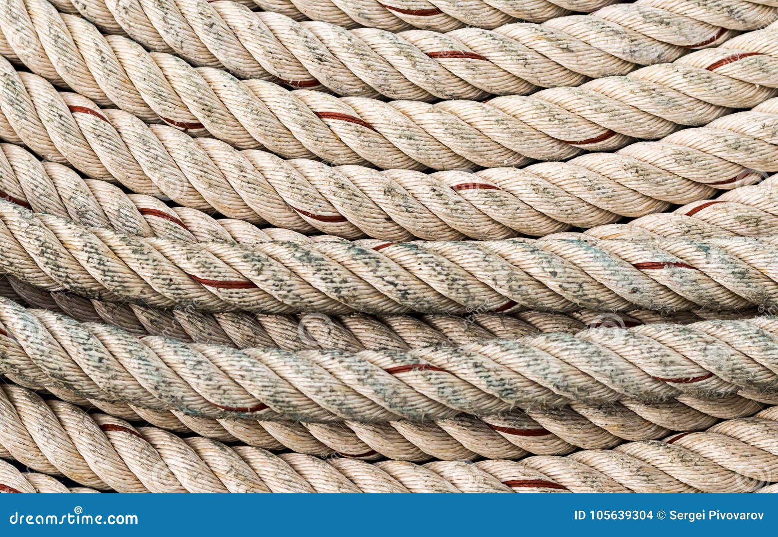 Textile Rope Thick Background. Rough Braided Twisted Cable Texture ...
