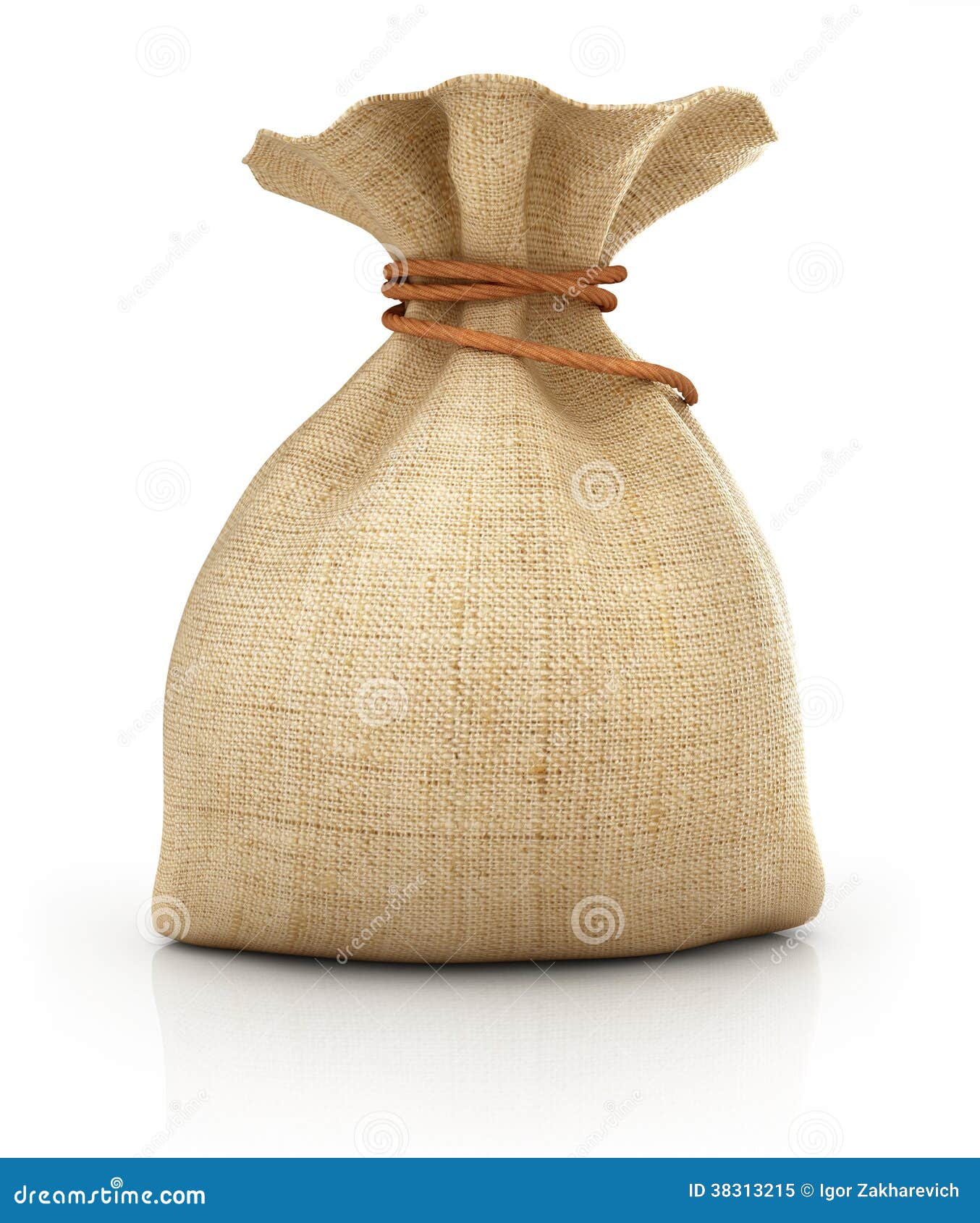 Textile sack with empty stock illustration. Illustration of sack - 38313215