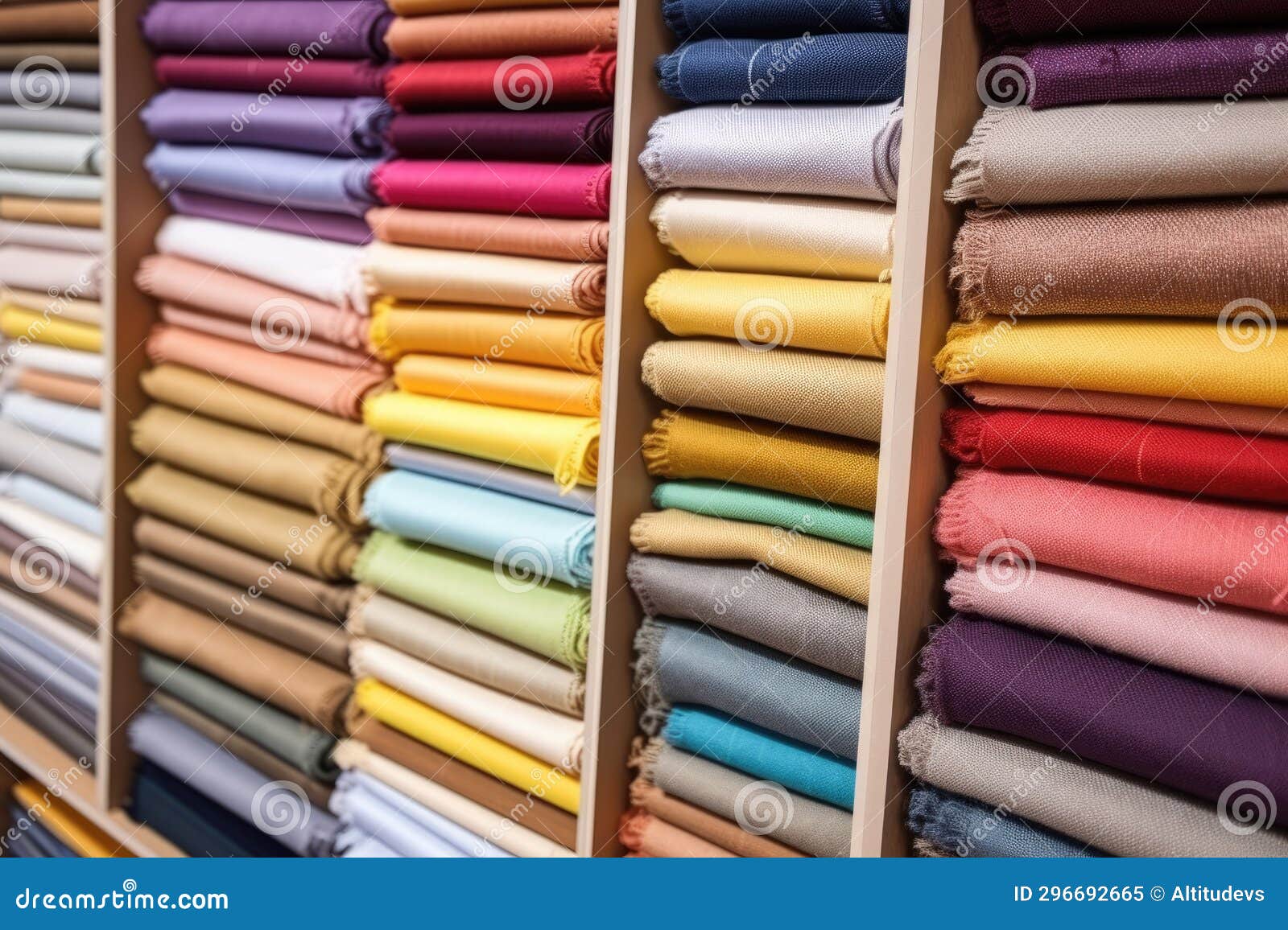 A Textile Sample Book with Labels for Different Markets Stock ...