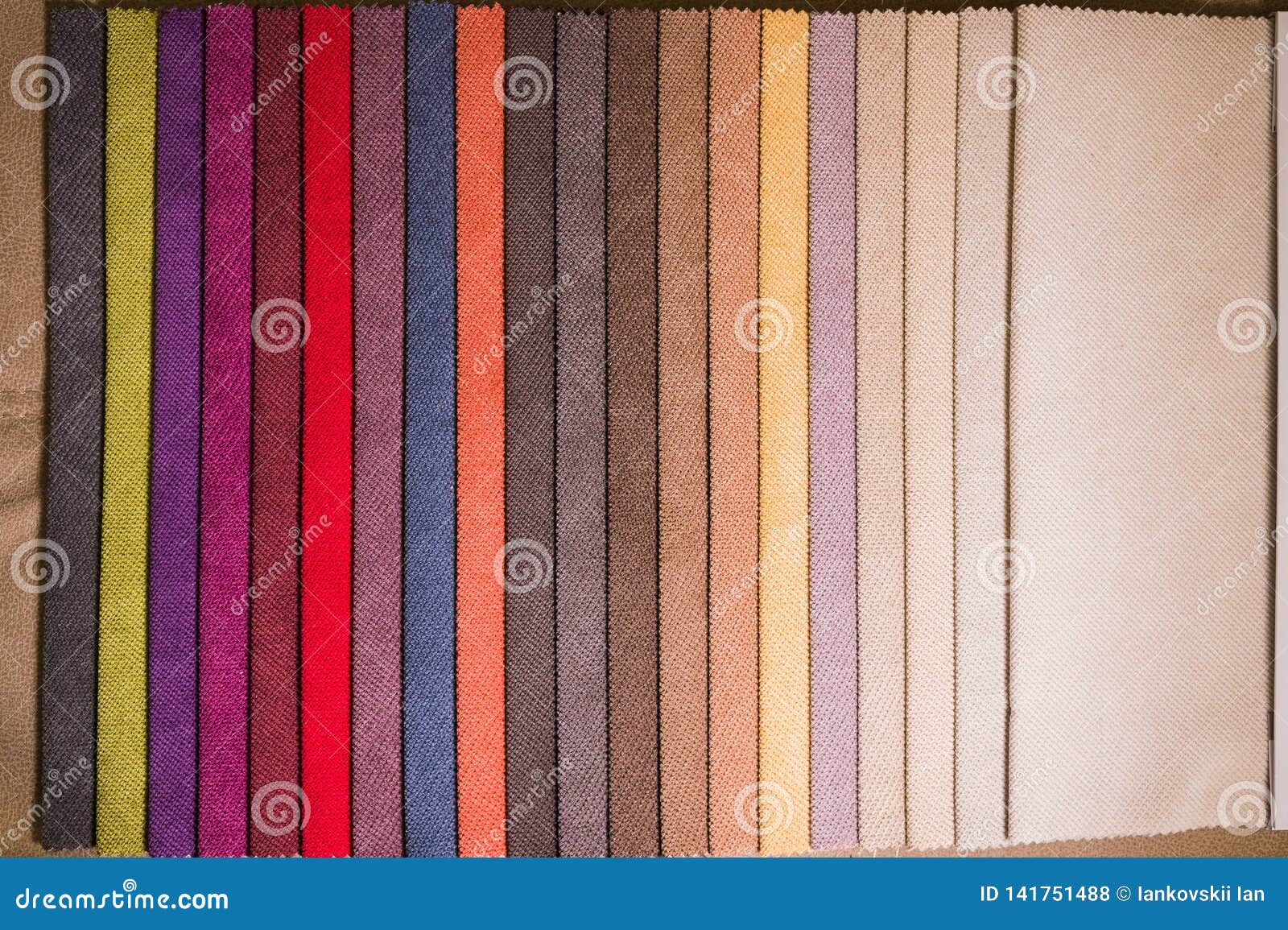 Textile Samples of Different Colors for the Selection of Furniture ...