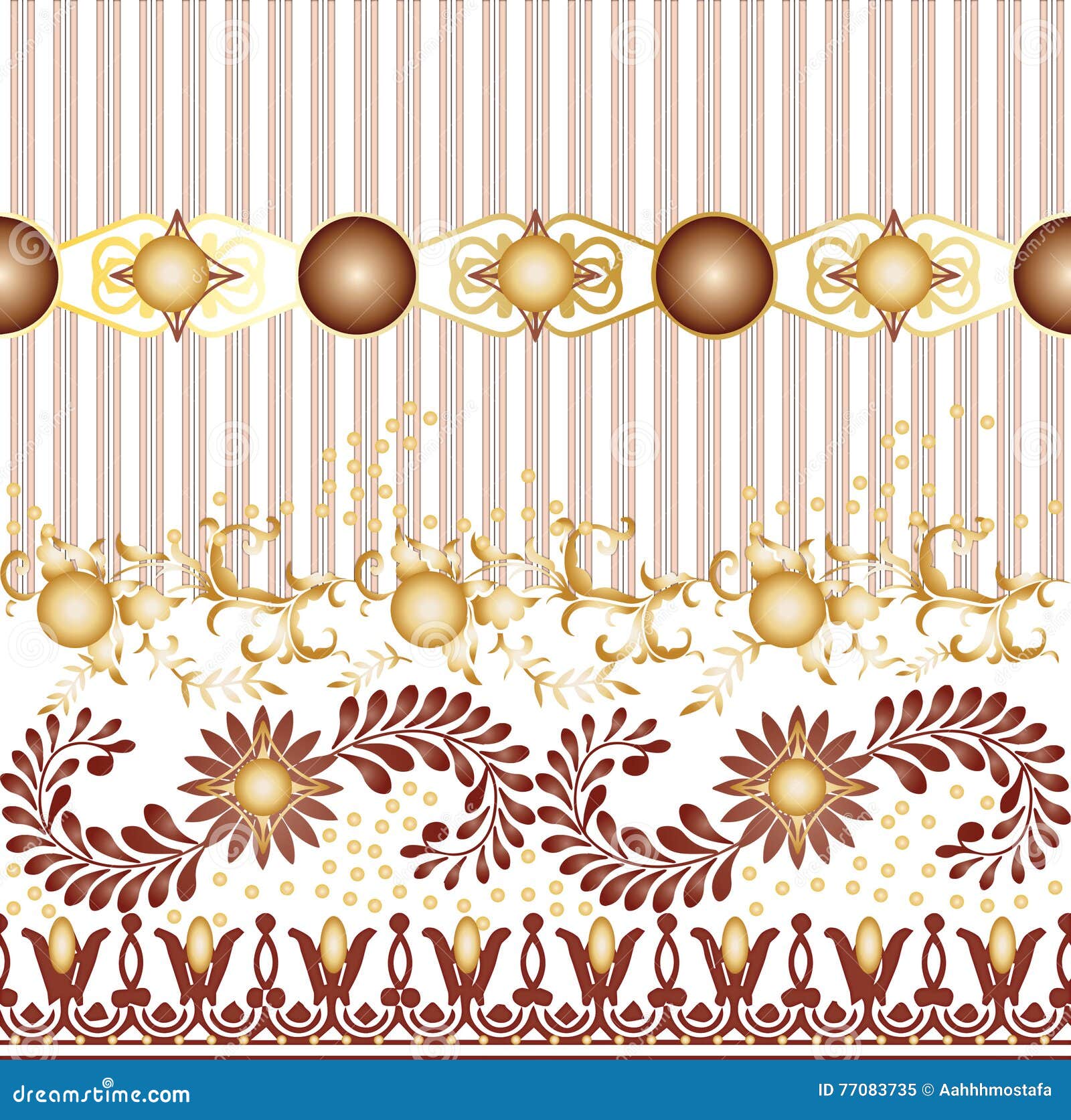 Textile Seamless Pattern Design for Woman Wears Stock Illustration ...