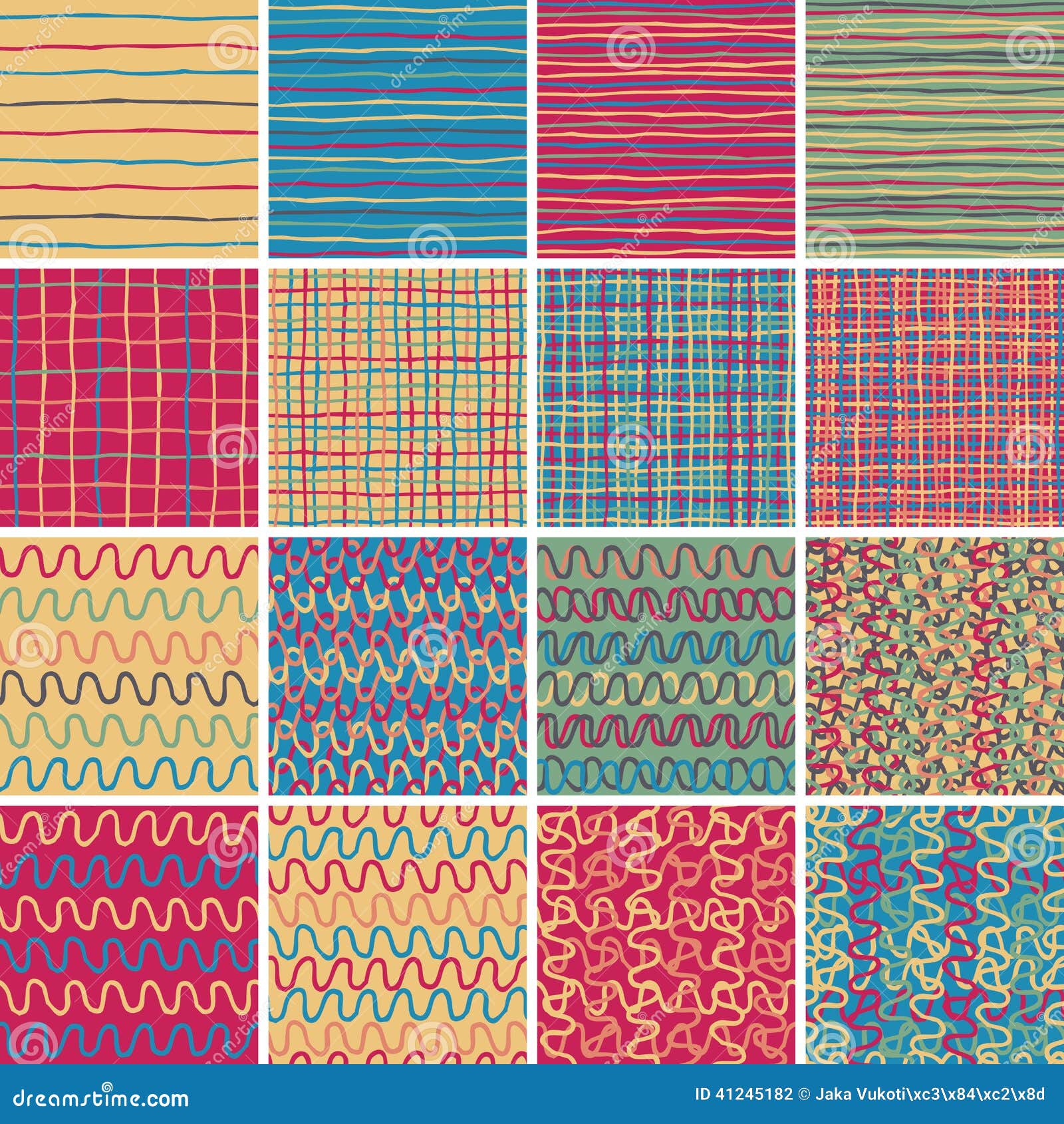 Textile Seamless Pattern SET No.1 Stock Vector - Illustration of repeat ...