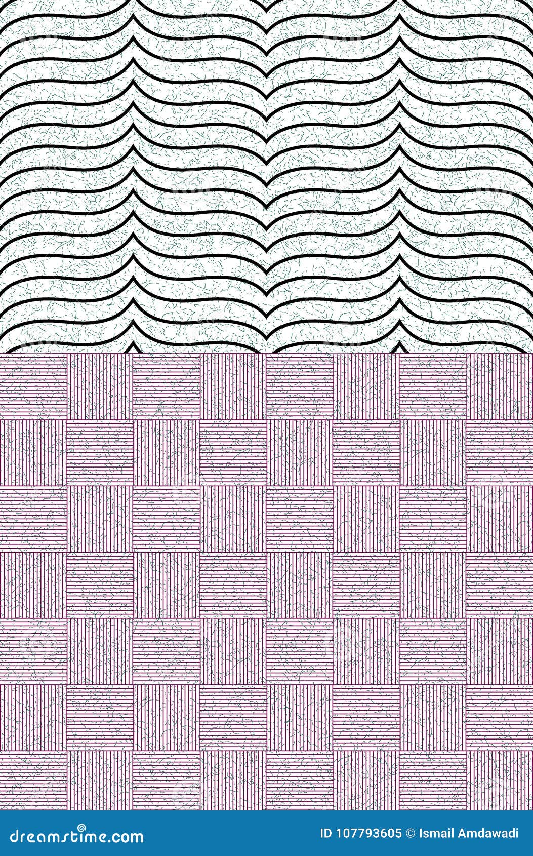 Textile Seamless Pattern Square and Line Design Stock Illustration ...
