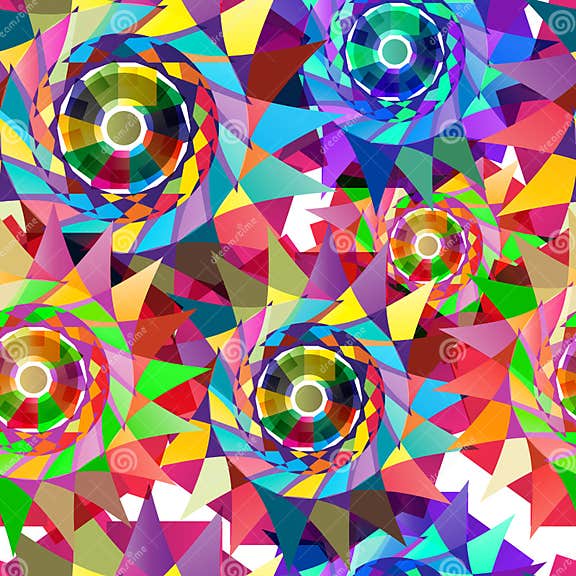 Textile Seamless Pattern of Triangles on Mexican Style Stock Vector ...