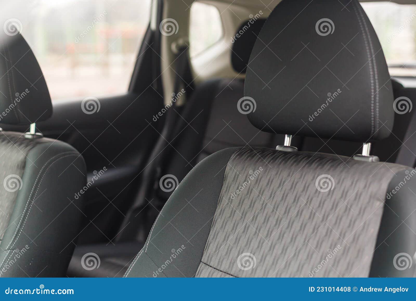 Textile Seats in Modern Car. Interior Detail. Stock Photo - Image of ...
