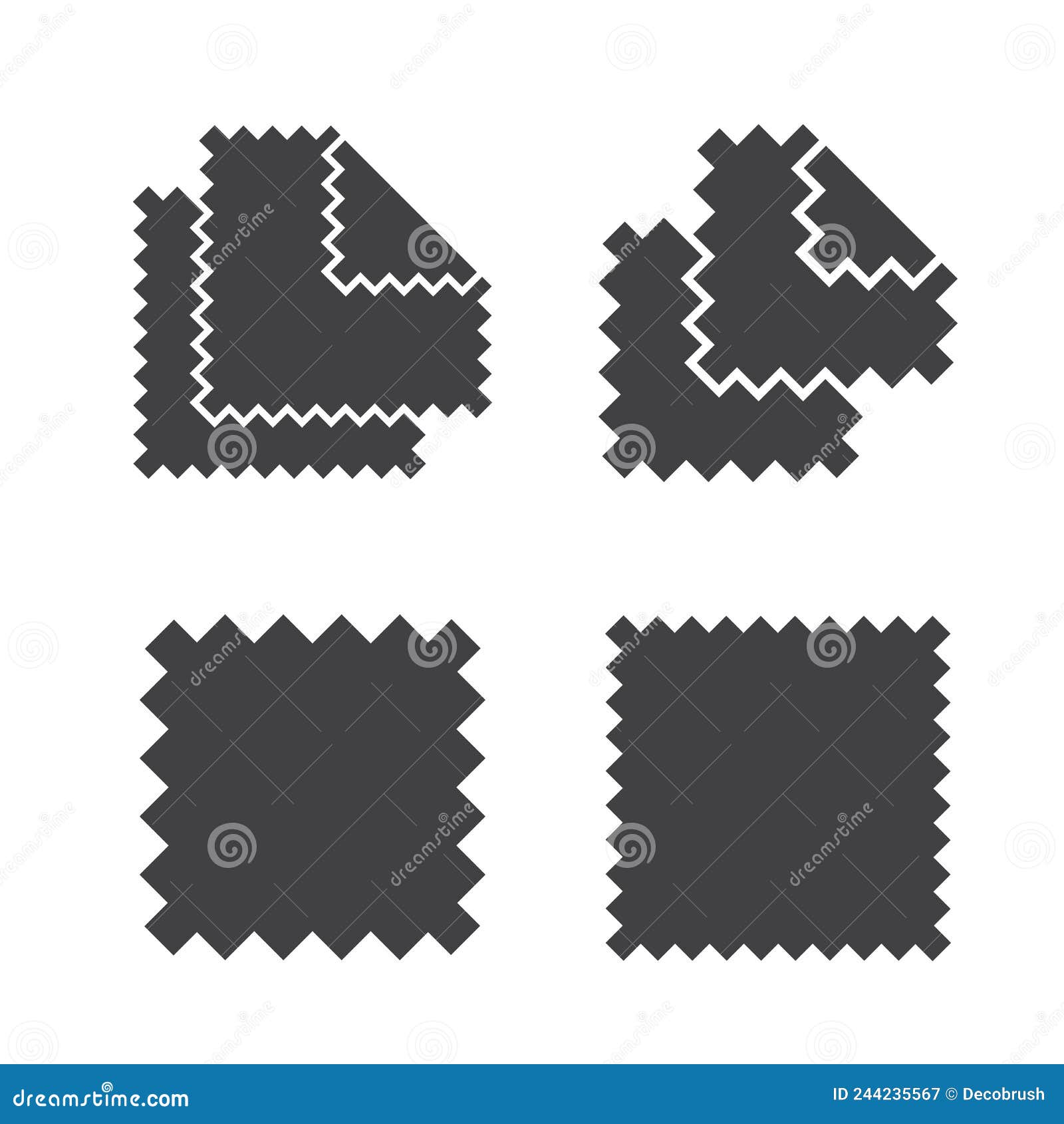 Textile Swatch Icons, Fabric Sample Icons, Sample Material. Vector ...