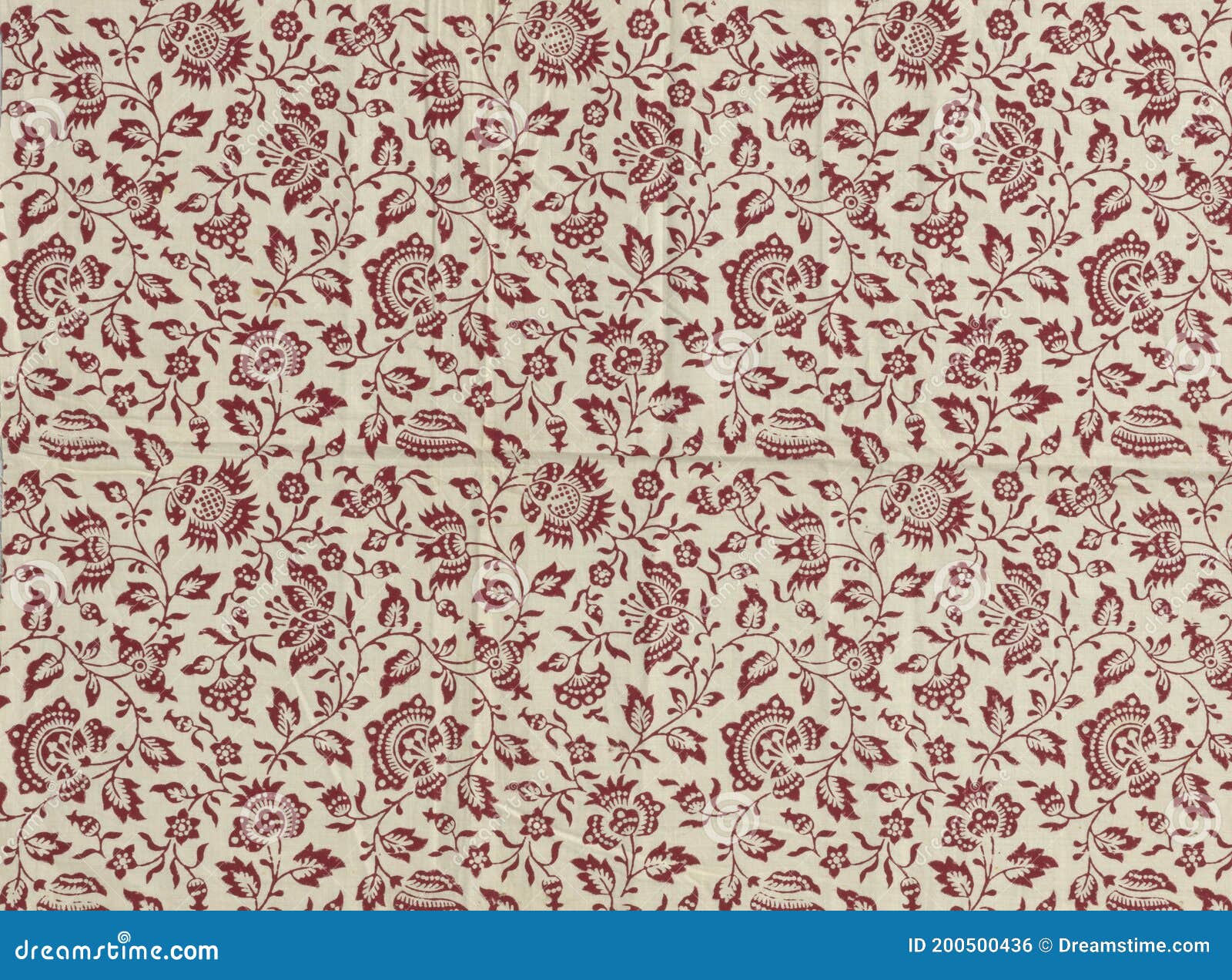 Minimalistic Ornamental Red Flowers Texture Pattern Stock Illustrations ...