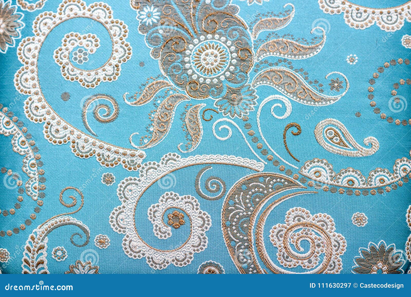 Textile Texture Ornamented Decor Close Up. Oriental Styles Stock Image ...